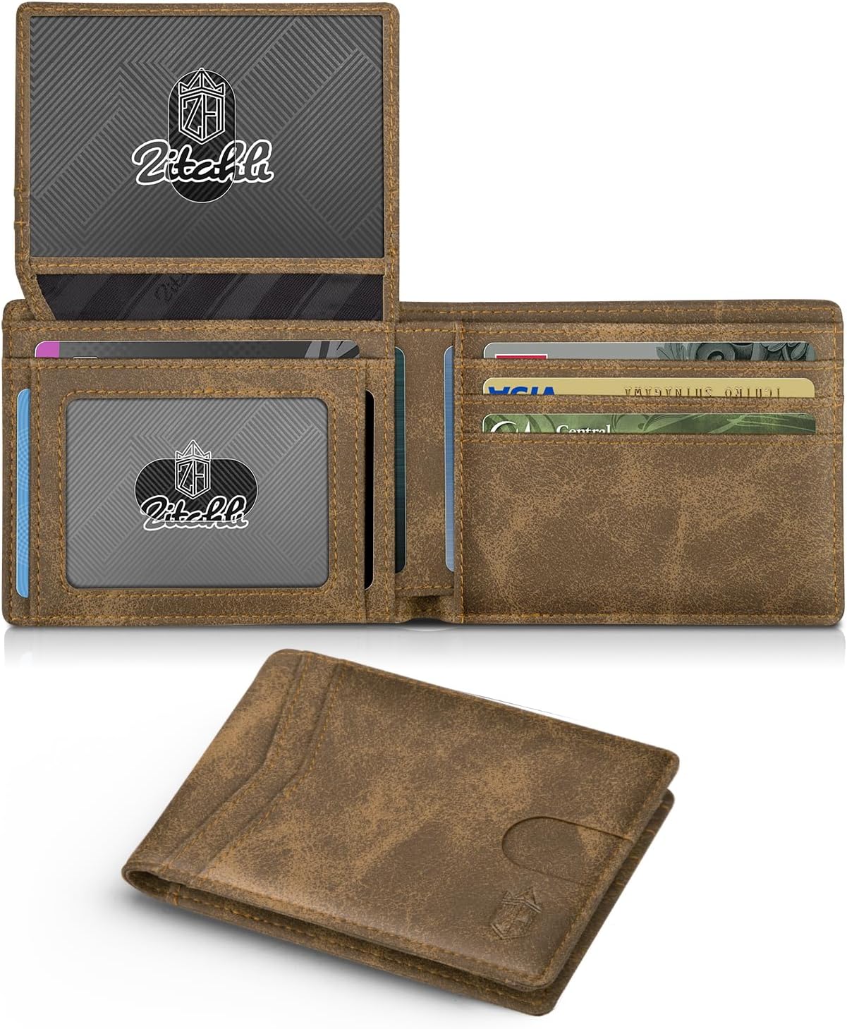 Amazon.com: Zitahli Men's Wallets 15 Card Holder Slim Rfid blocking ...