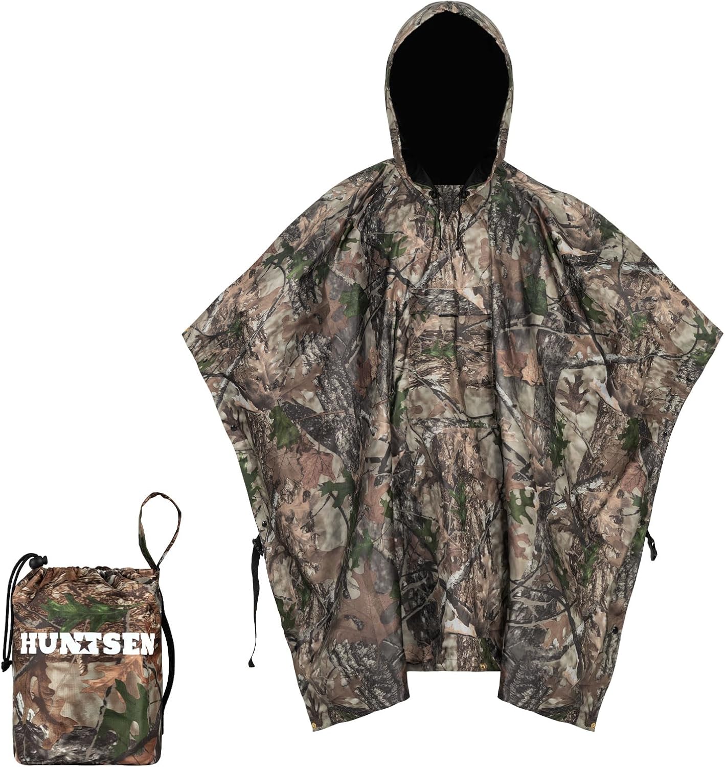 Amazon.com: HUNTSEN Military Rain Poncho - Multi Use Camouflage Poncho ...