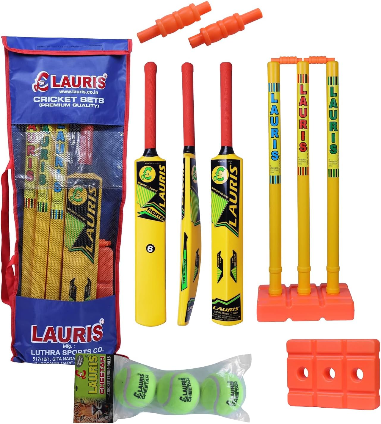 Vinson Junior Cricket Kit for Kids with Box,4 Stumps,1 Main Wicket ...