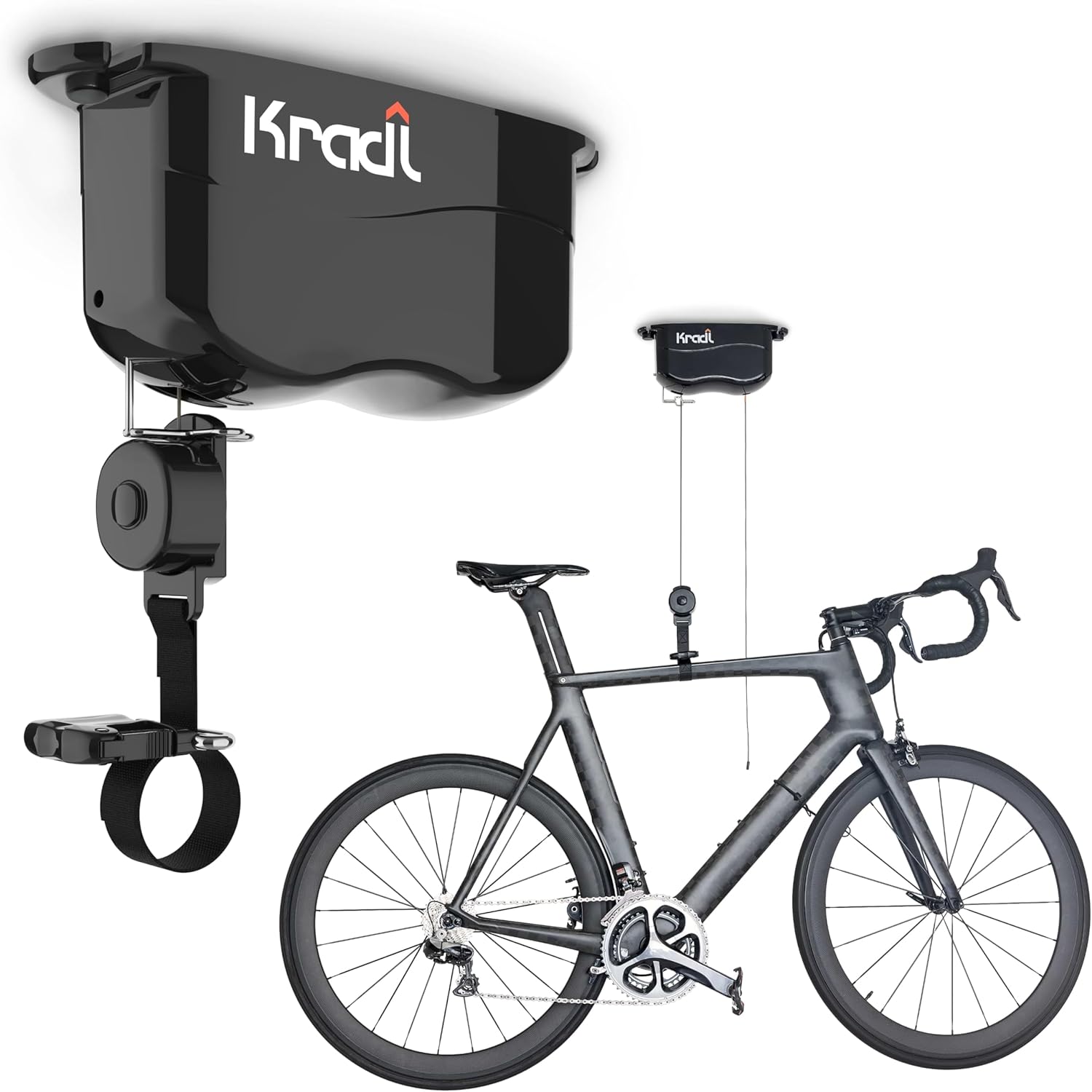 Amazon.com : Kradl - Ceiling Mount Bike Lift and Rack. Bicycle Storage ...
