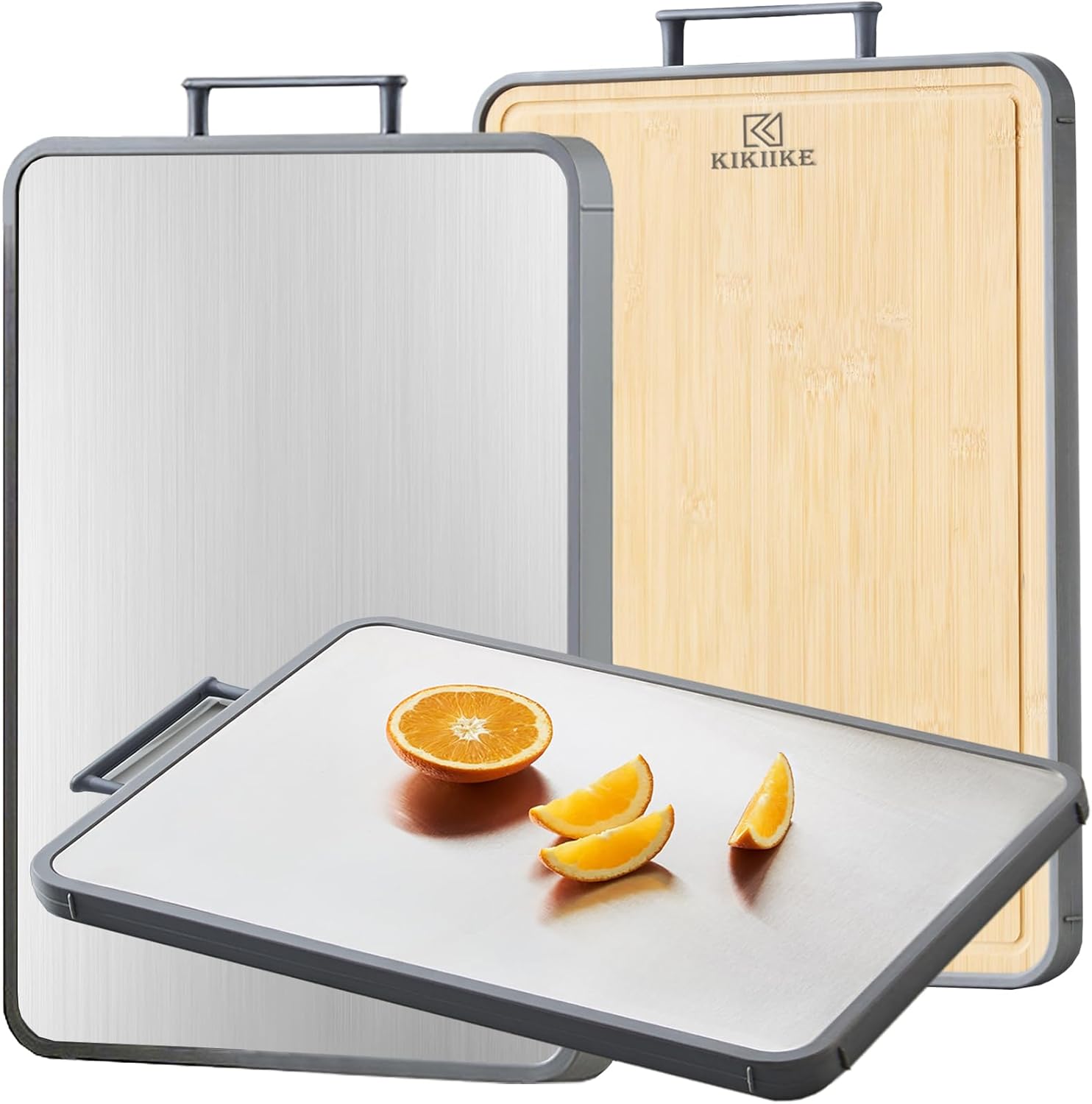 Titanium Cutting Board Double Sided Bamboo Cutting Board for Kitchen ...
