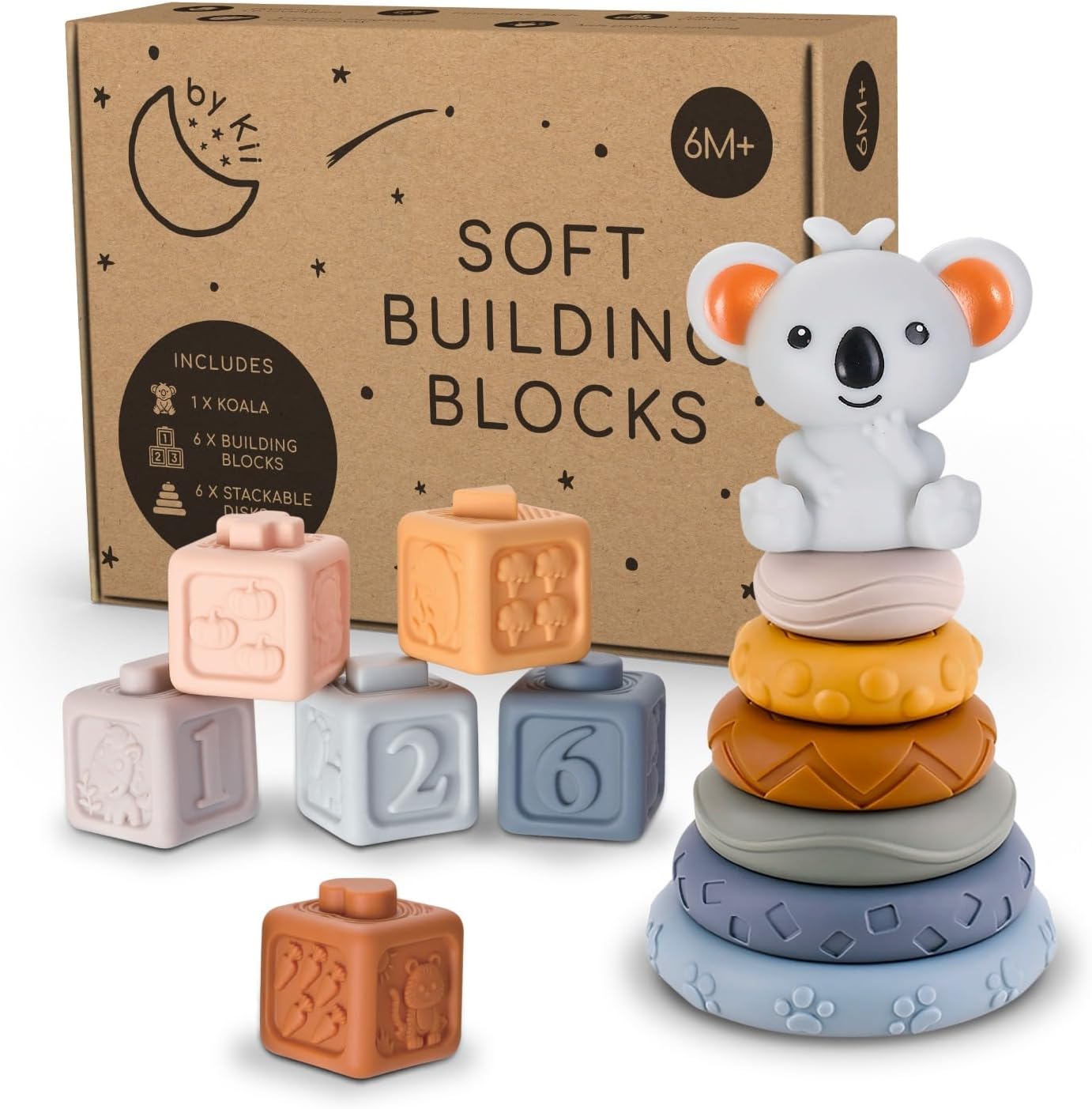 By Kii Soft Building Block, Koala, Educational Stackable Block Toys 6 ...