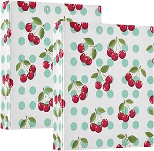 Three Ring Binder, Watercolor Fruit Cute D Ring Binders with Clipboard ...