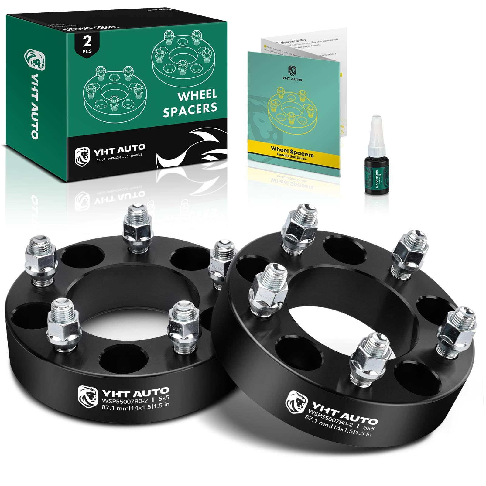 Amazon.com: YHTAUTO 2PCS 5x5 Wheel Spacers 1.5 Inch Fits JK JL JT WL ...