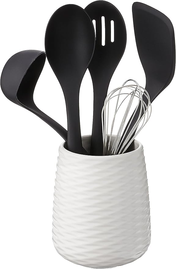 Amazon.com: KitchenAid 6-Piece Tool and Gaget Set with Crock, Black ...