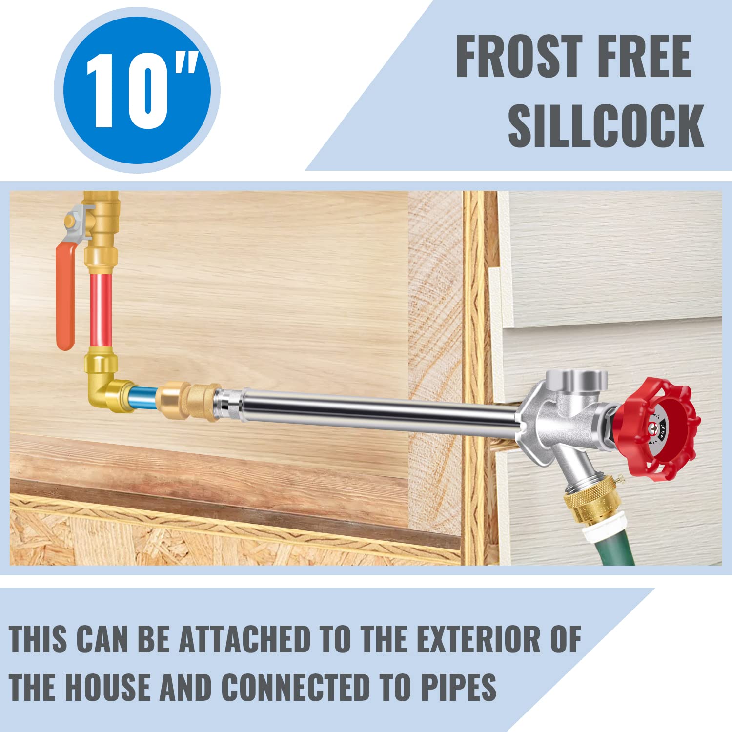 Snapklik.com : SUNGATOR Push Fit Frost Free Sillcock, 10 Anti-Siphon ...