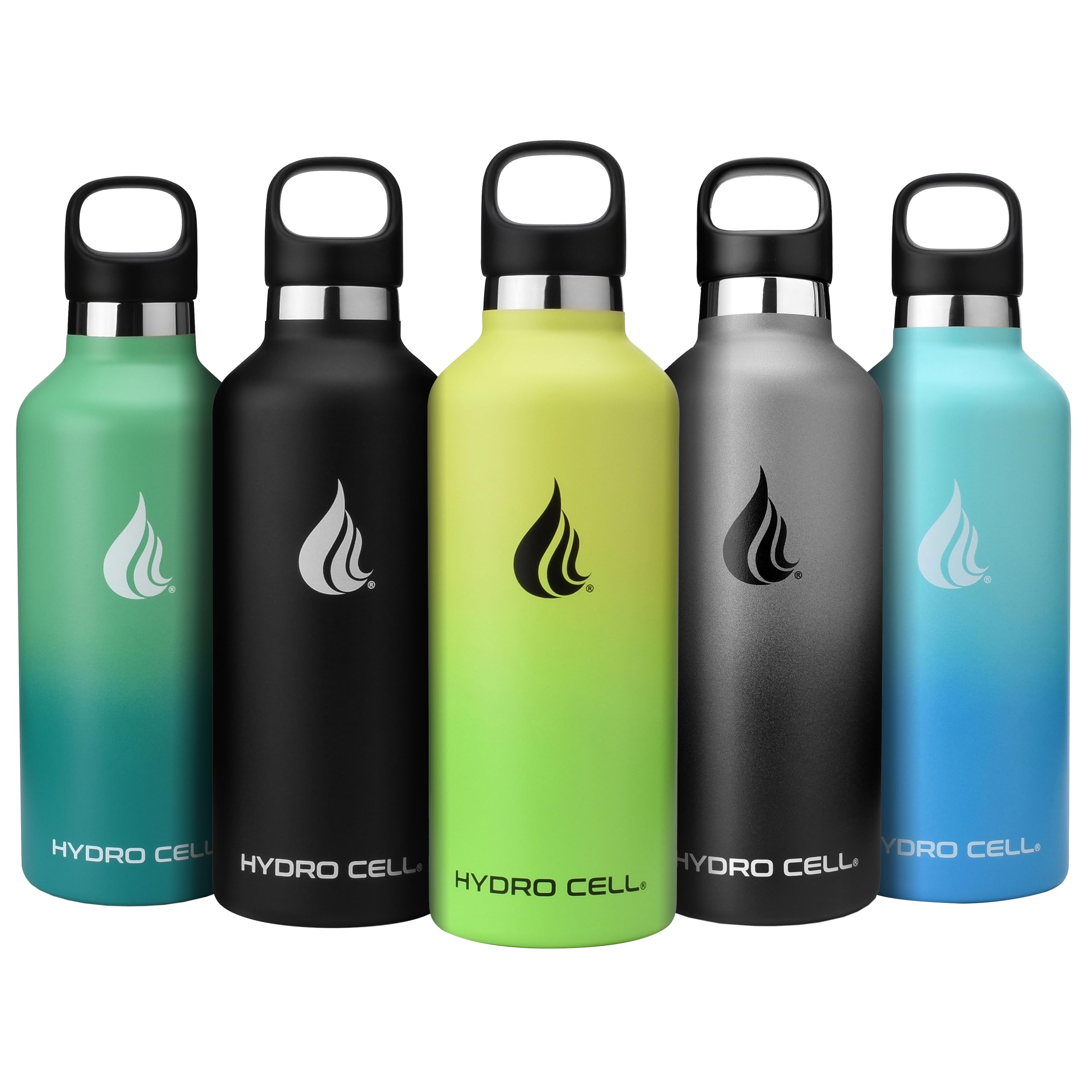 Amazon.com : HYDRO CELL Stainless Steel Water Bottle with Straw & 2 ...