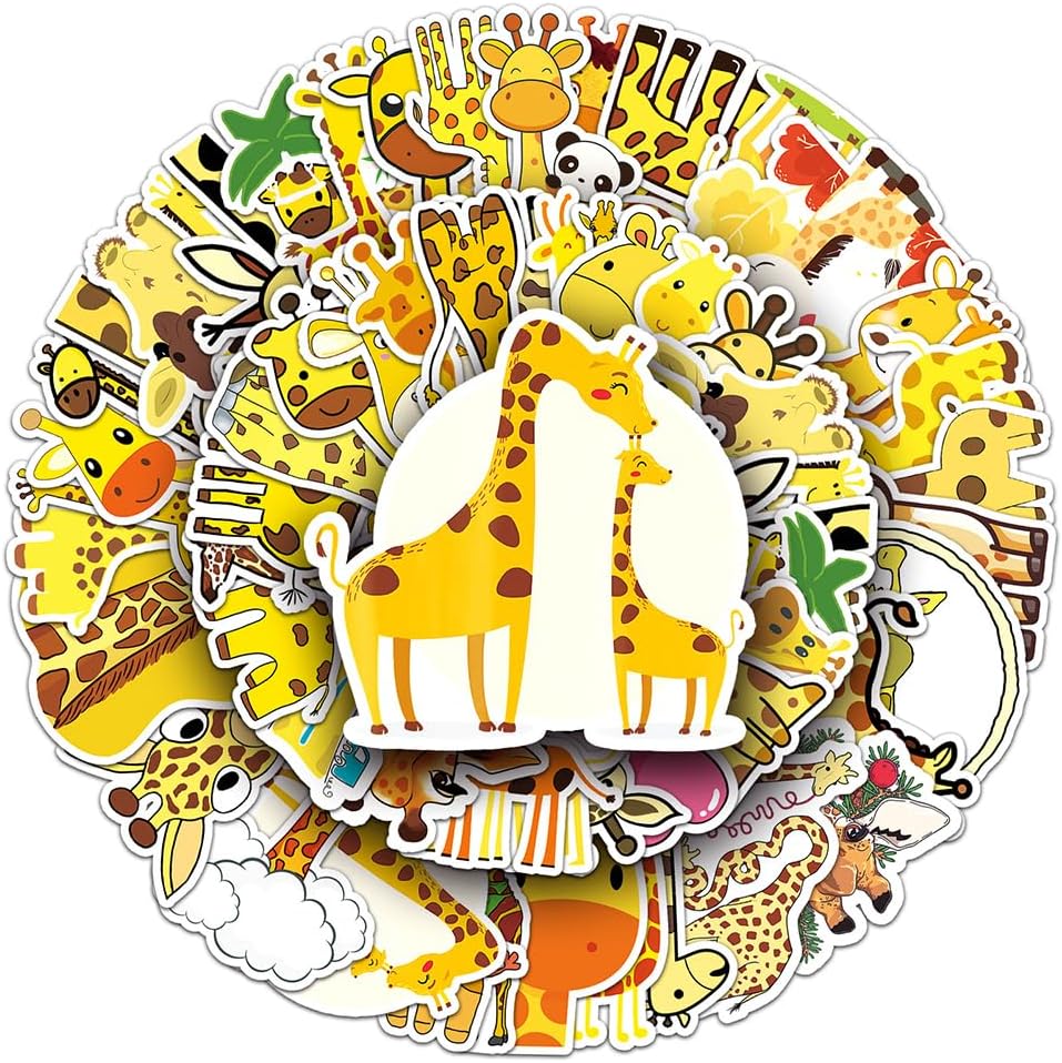 Amazon.com: Giraffe Stickers for Teens Boy Girls Kids|50 Pcs|Cartoon ...