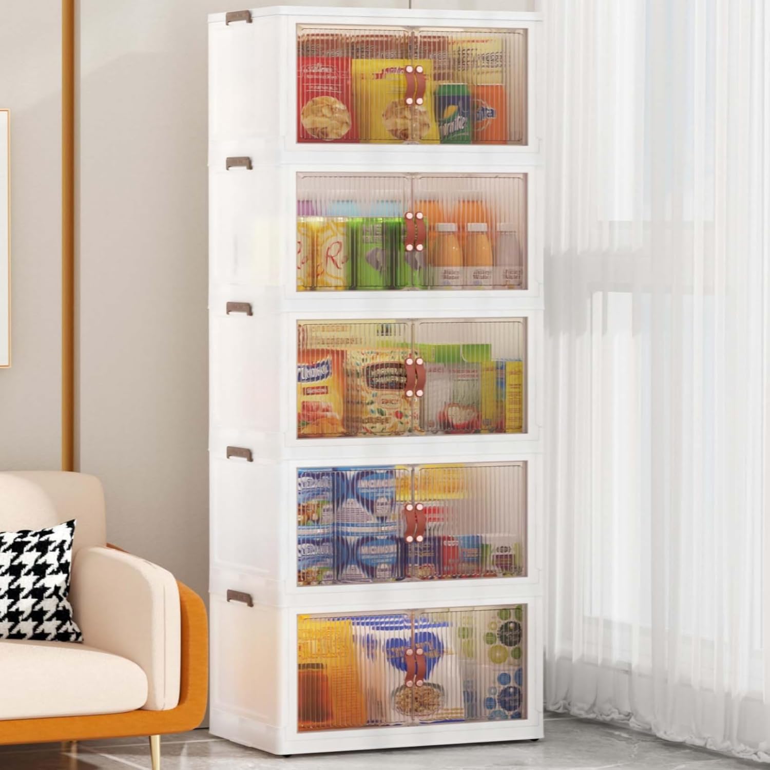 Amazon.com - SAILUN 5 Pack 32 Gal Stackable Storage Bins Folding ...