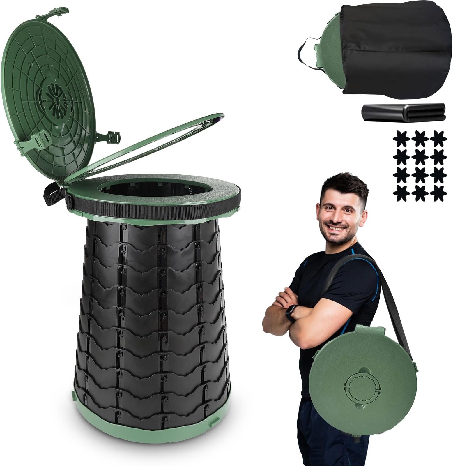 Amazon.com: Portable Extra Large Toilet - XXL 19.7’’H Adjustable ...