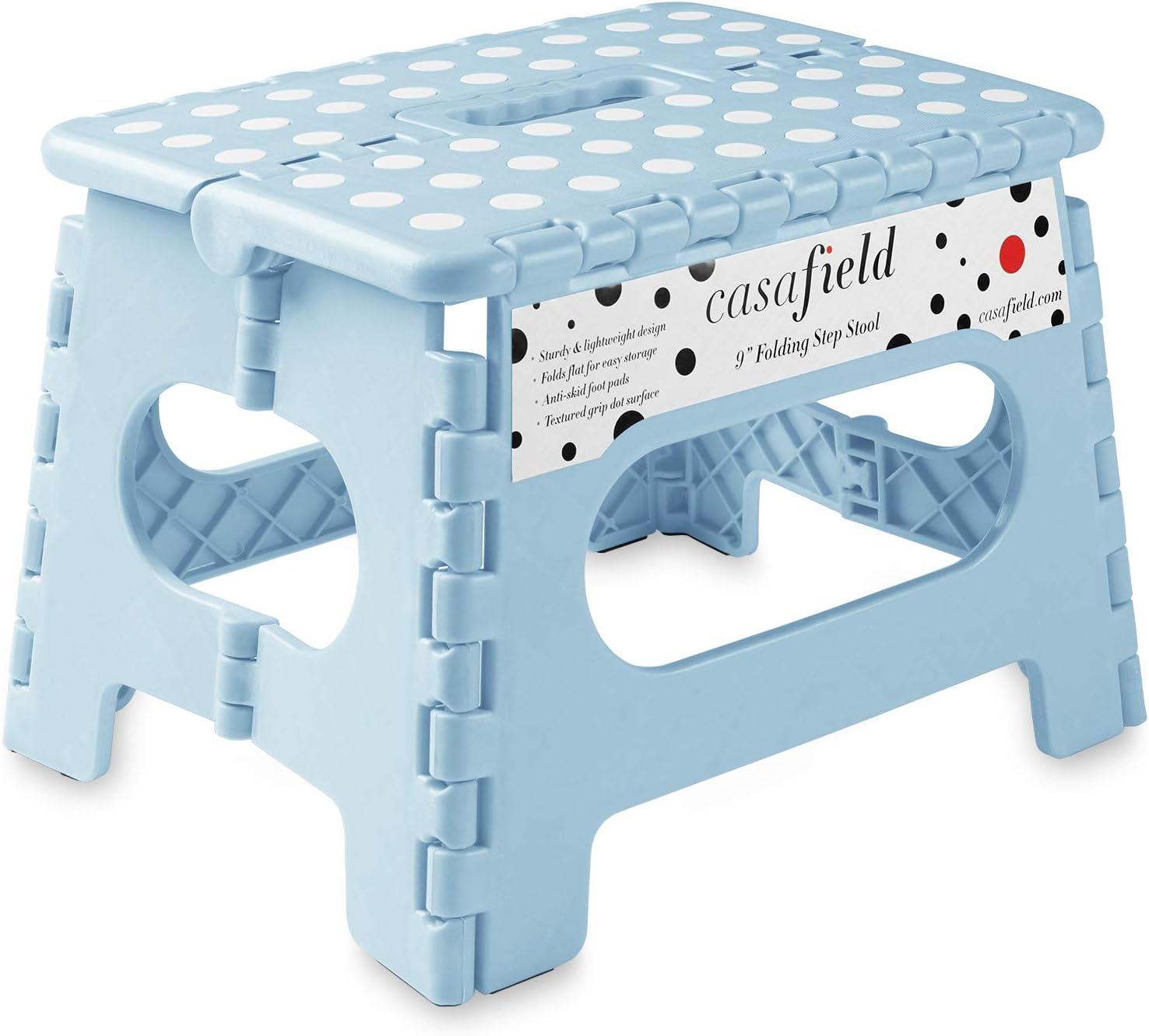 Amazon.com: Casafield 9" Folding Step Stool with Handle, Blue ...