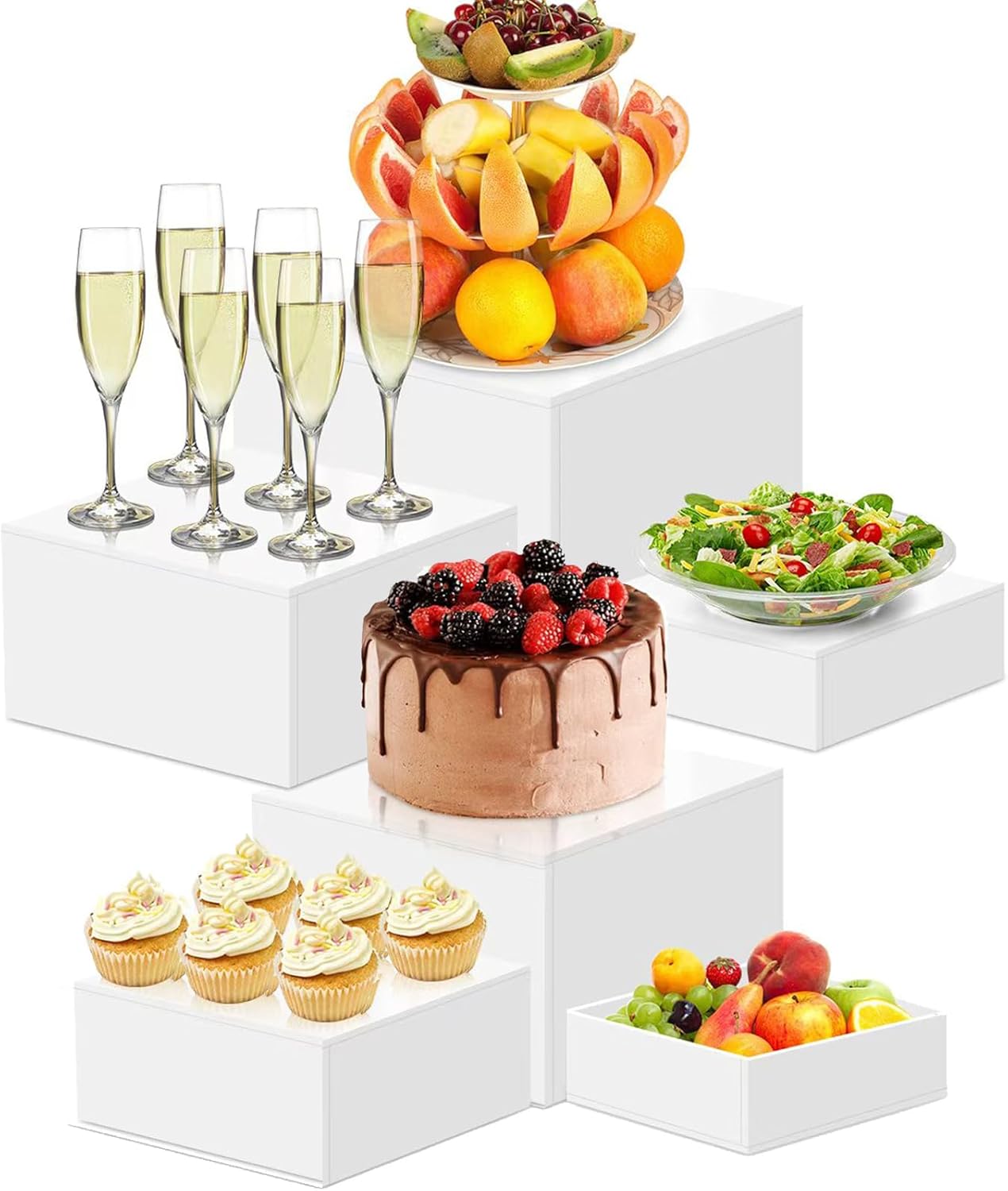 Amazon.com: GRTCZYSL 6Pcs Buffet Risers and Stands for Buffet Table, 11 ...