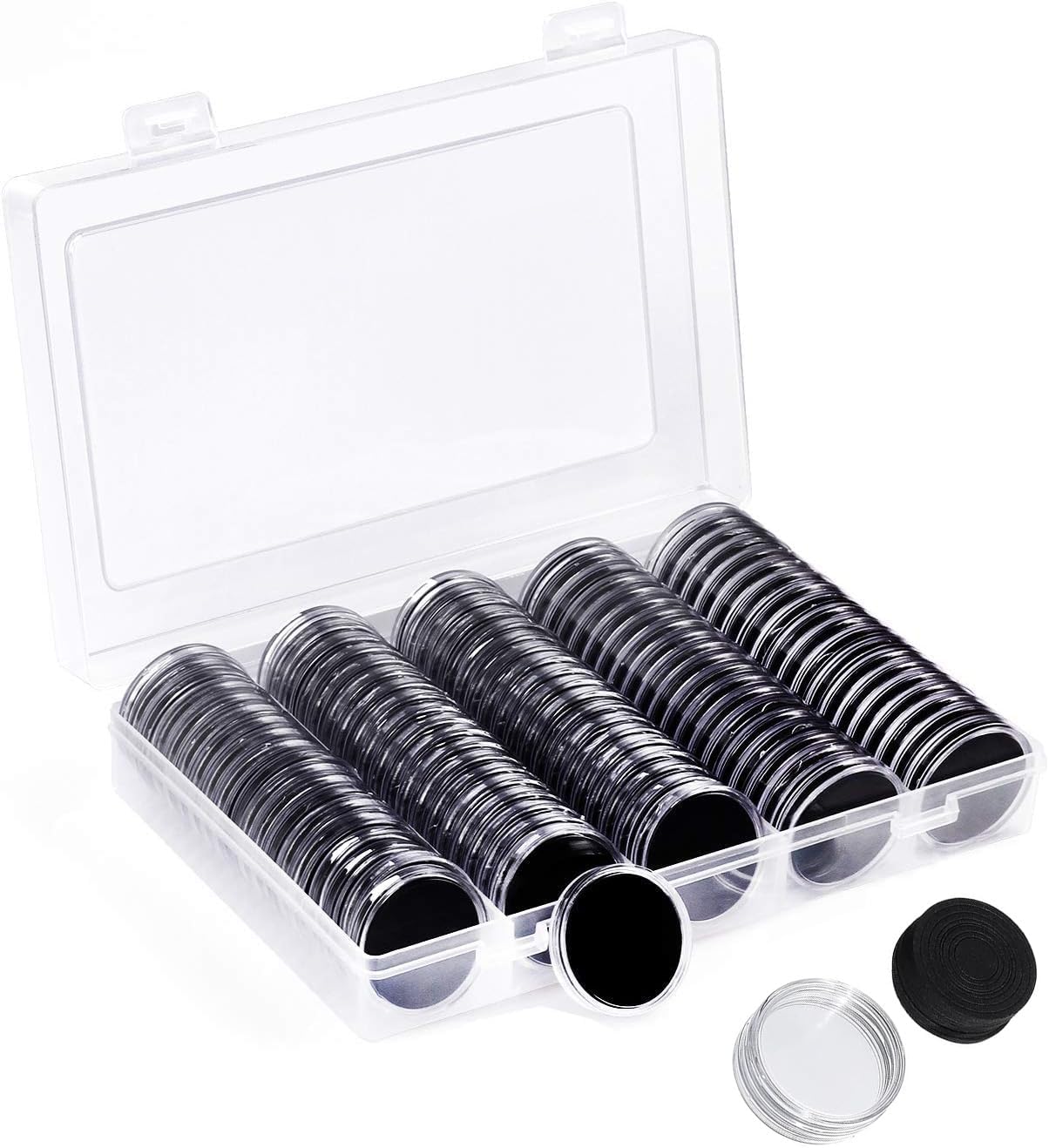 Amazon.com: 100 Pieces 30 mm Coin Capsules, with White Protect Gasket ...