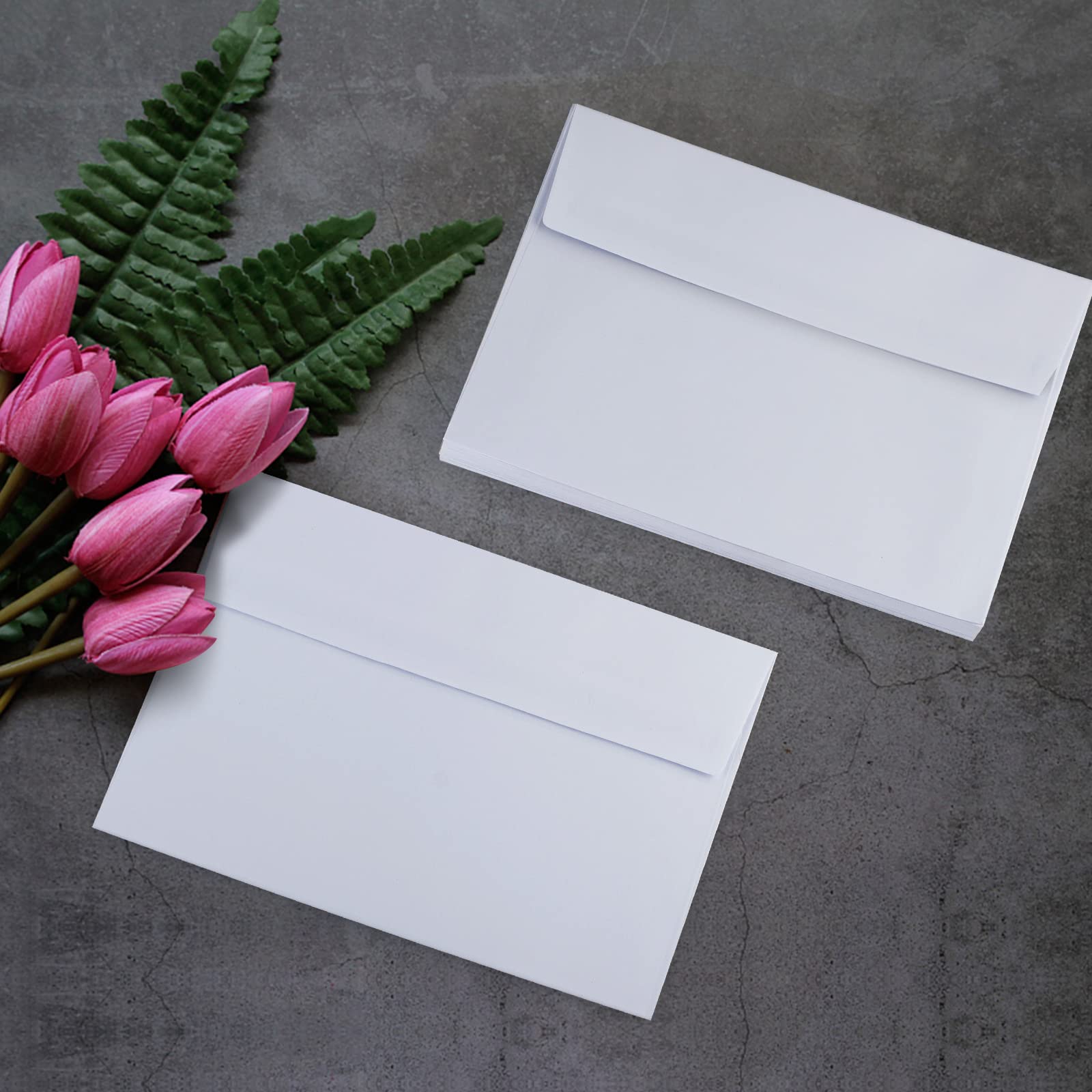 Snapklik.com : 50 Pack White Envelopes, 5 X 7 Inch Envelopes,A7 ...