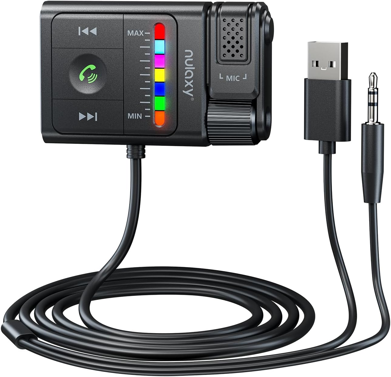 Amazon.com: Nulaxy Bluetooth 5.3 AUX Adapter for Car with Detachable ...
