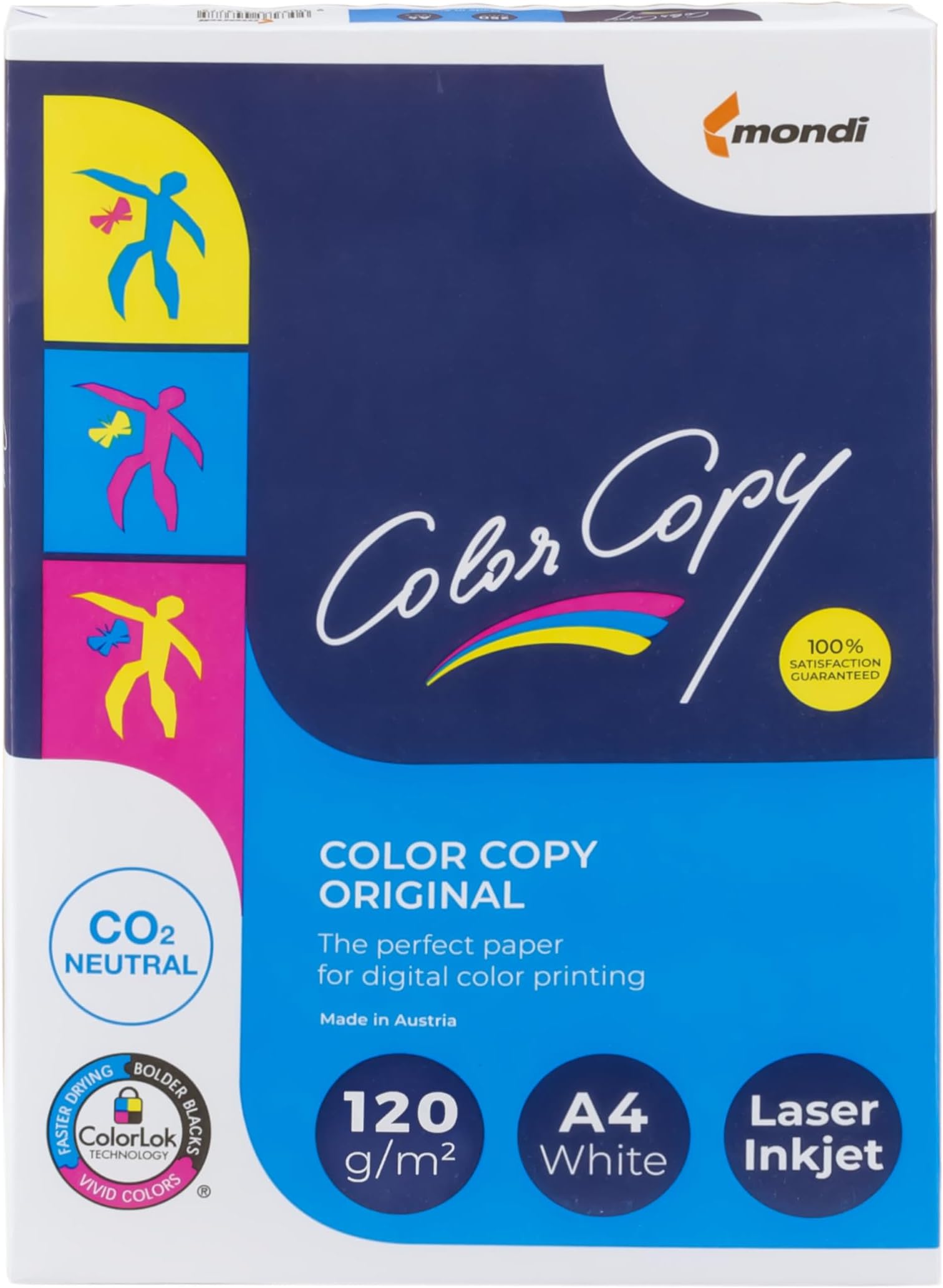 100 fogli, A4 120 g/m² Fogli Colorati Carta Colorata - 10 Colori ...