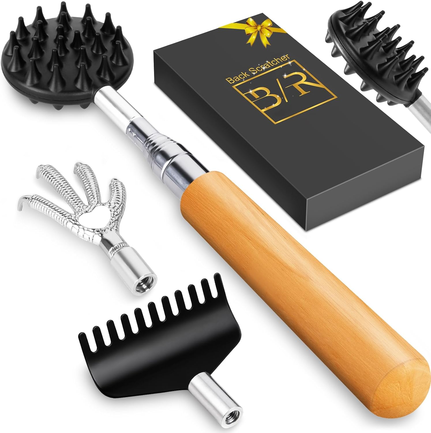 Amazon.com: TUKUOS Telescoping Back Scratcher with 4Pcs Detachable ...