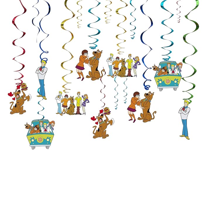Buy 30PCS Scooby Doo Birthday Party Supplies , Ceiling Streamers Scooby ...