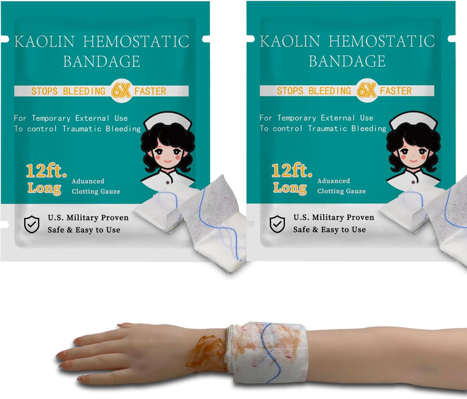 Amazon.com: Quick Clot Gauze, First Aid Advanced Stop The Bleed Kit ...