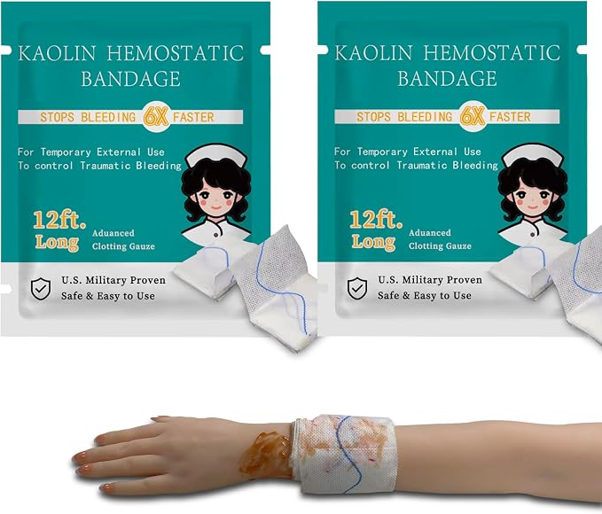 Amazon.com: Quick Clot Gauze, First Aid Advanced Stop The Bleed Kit ...