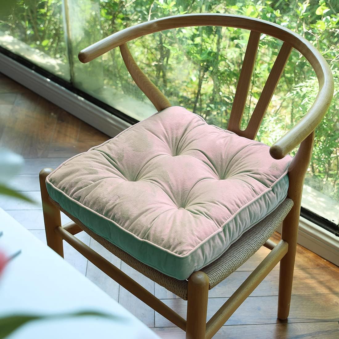 Amazon.com: vctops Boho Cotton Linen Square Chair Seat Cushions for ...