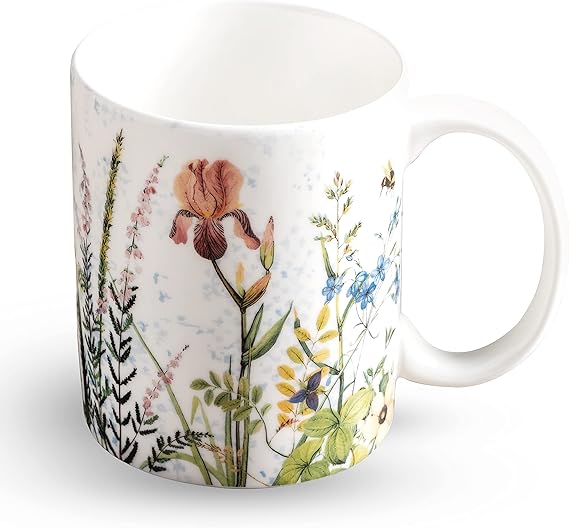 Amazon.com | Maison d' Hermine Coffee Mug with Handles Fine Bone China ...