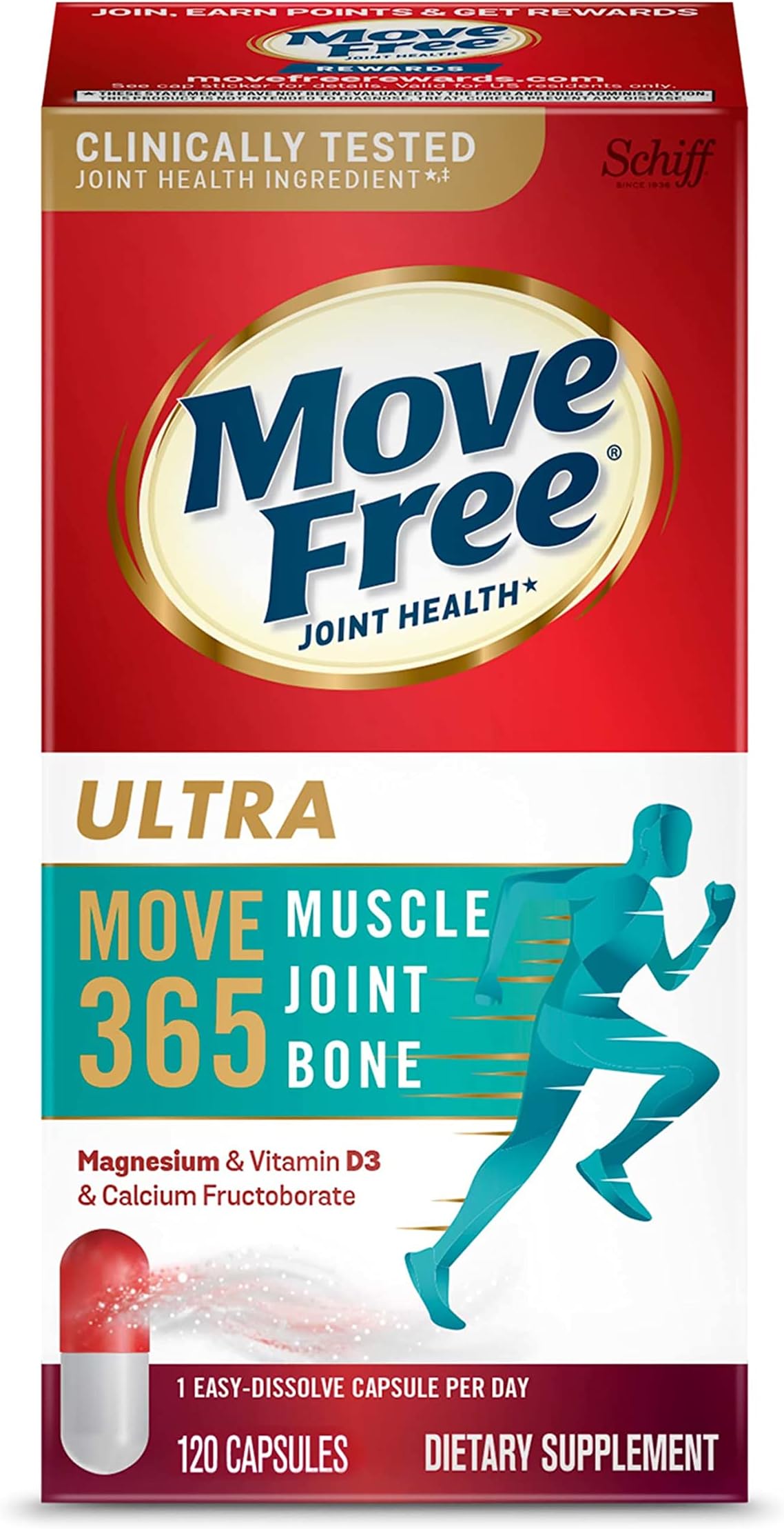 Amazon.com: Move Free Advanced Plus MSM Coated Tablets, Joint Health ...