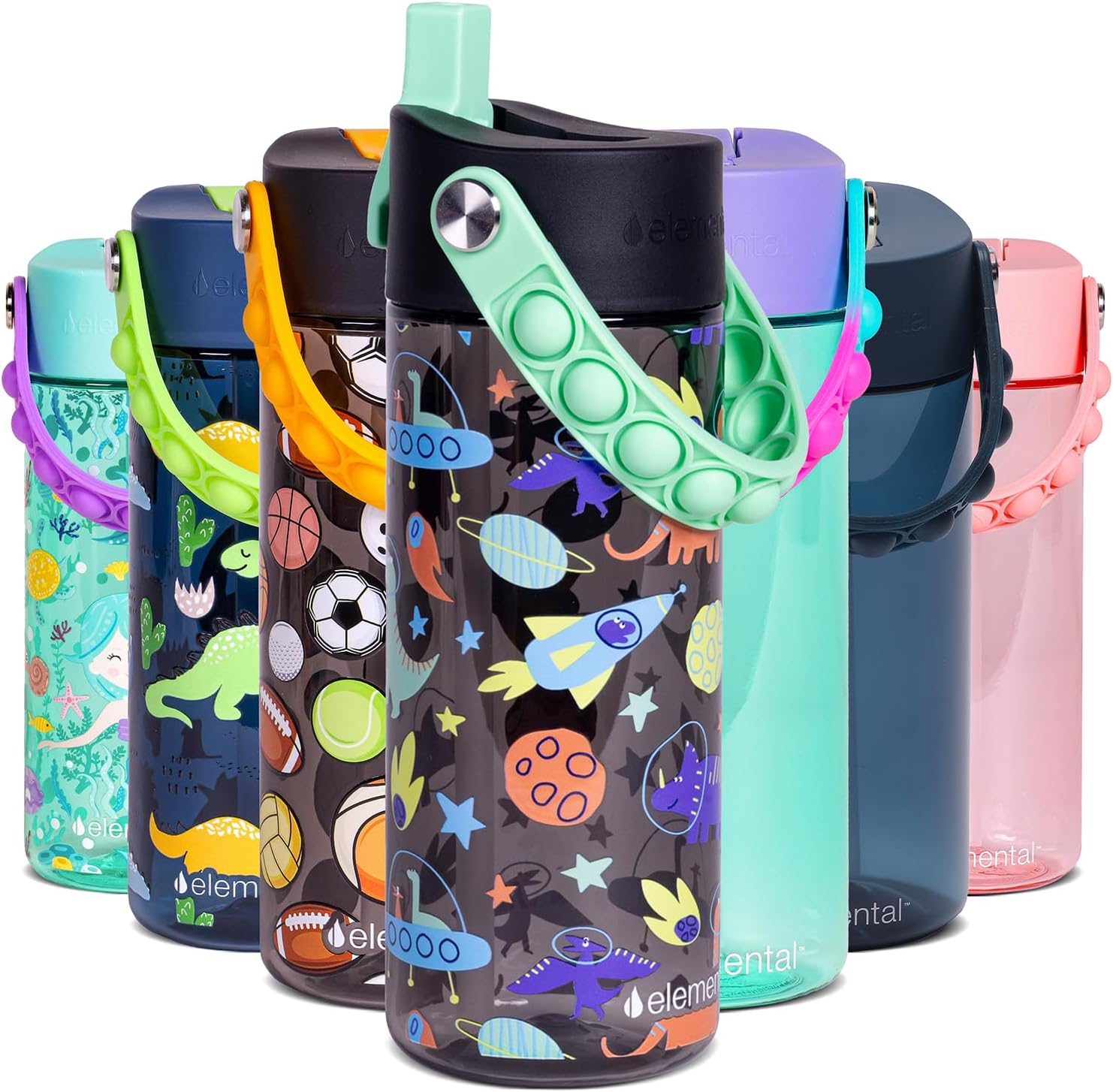 Amazon.com: Elemental Water Bottles for Kids - Splash Kids Water Bottle ...