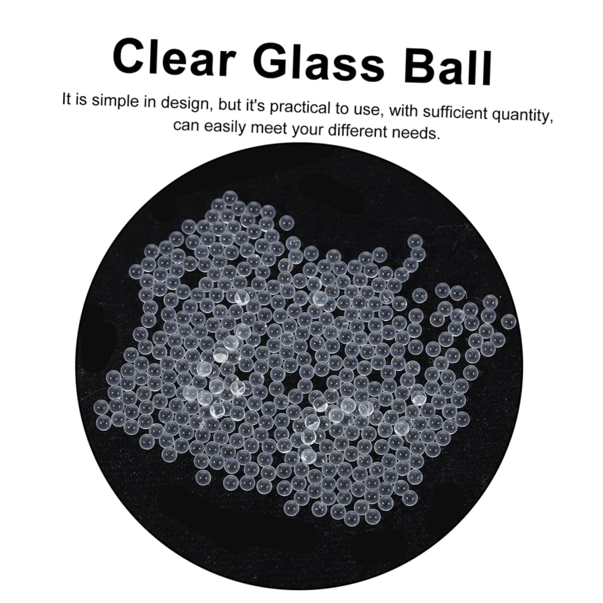 Water Balls Solid Glass 3 Pcs Desktop Decorative Round Glass Balls