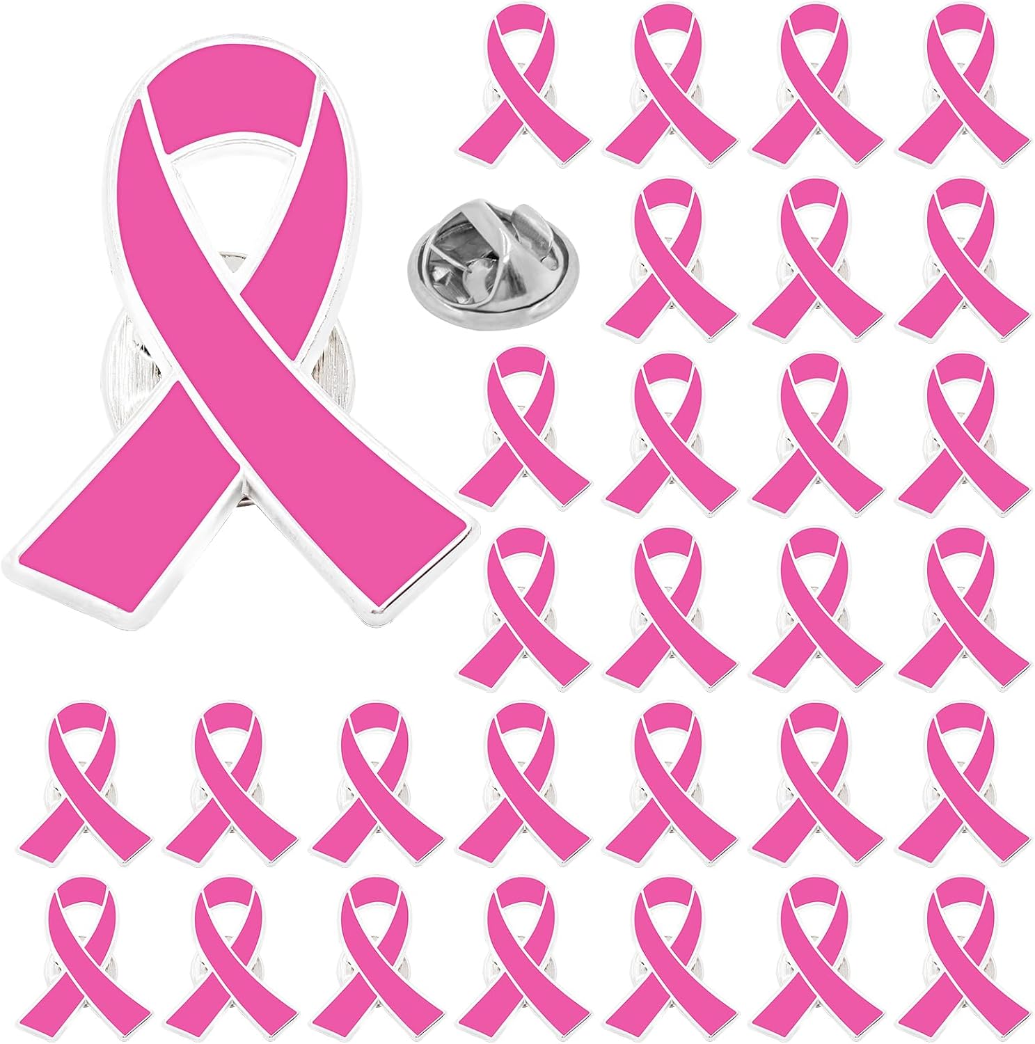 Amazon.com: Pink Breast Cancer Pins 30PCS Bulk Breast Cancer Awareness Accessories Offical Pink ...