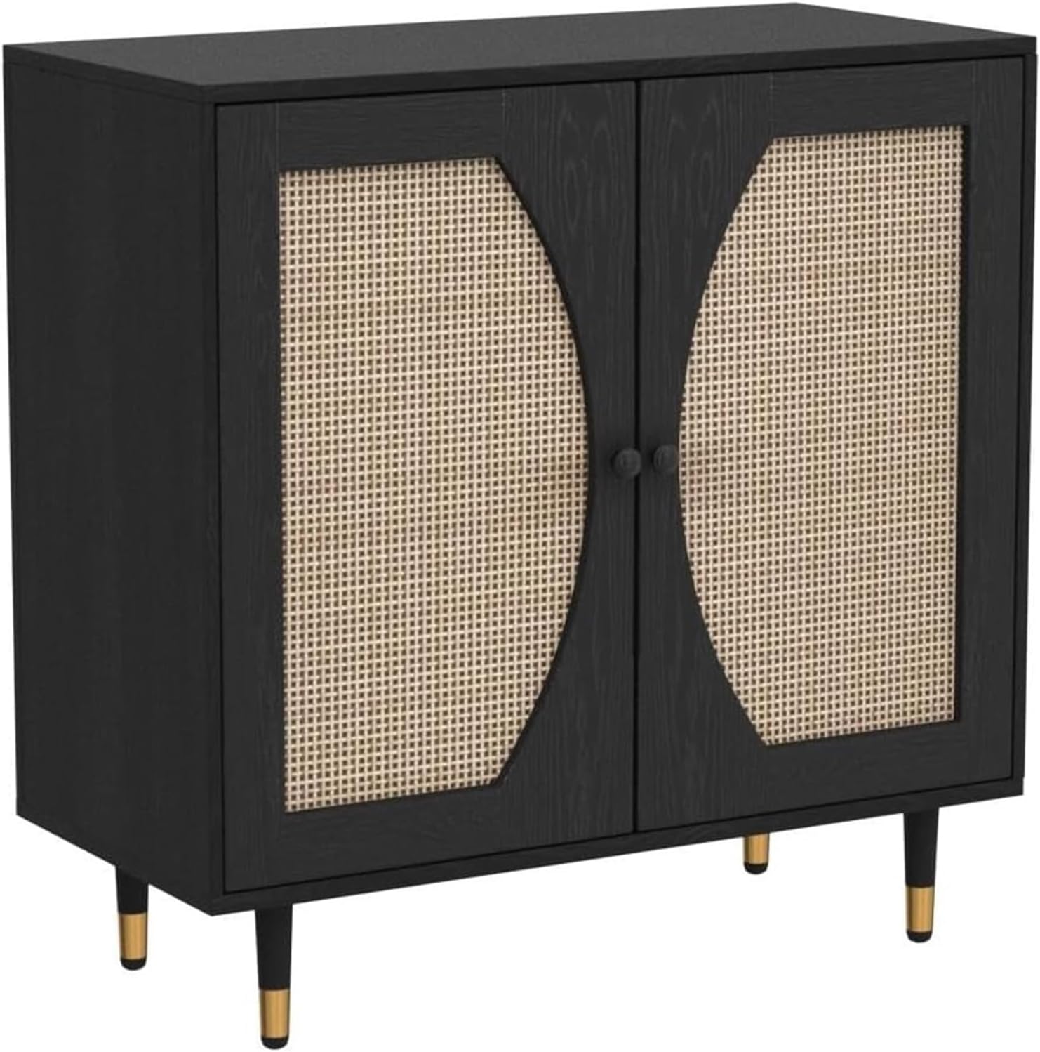 Amazon.com - Rattan Buffet Cabinet Sideboard with Storage, Kitchen ...