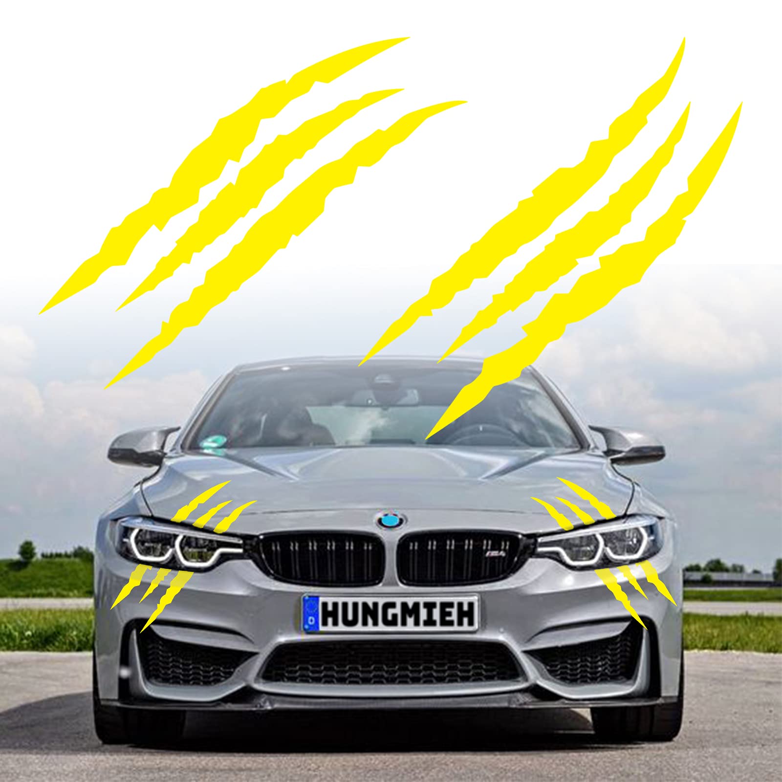 Snapklik.com : 2PCS Claw Mark Car Decak, Car Headlight Decal/158 Inch ...