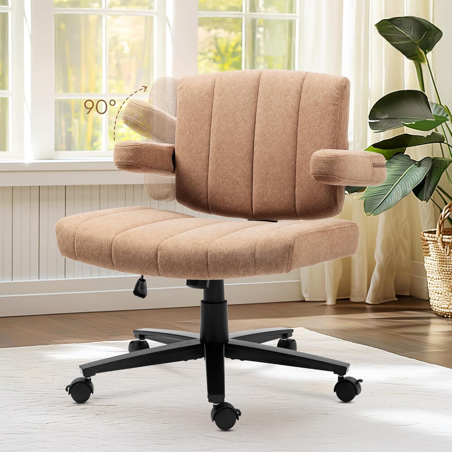 Amazon.com: Vigosit Criss Cross Chair with Wheels, High Back Adjustable ...