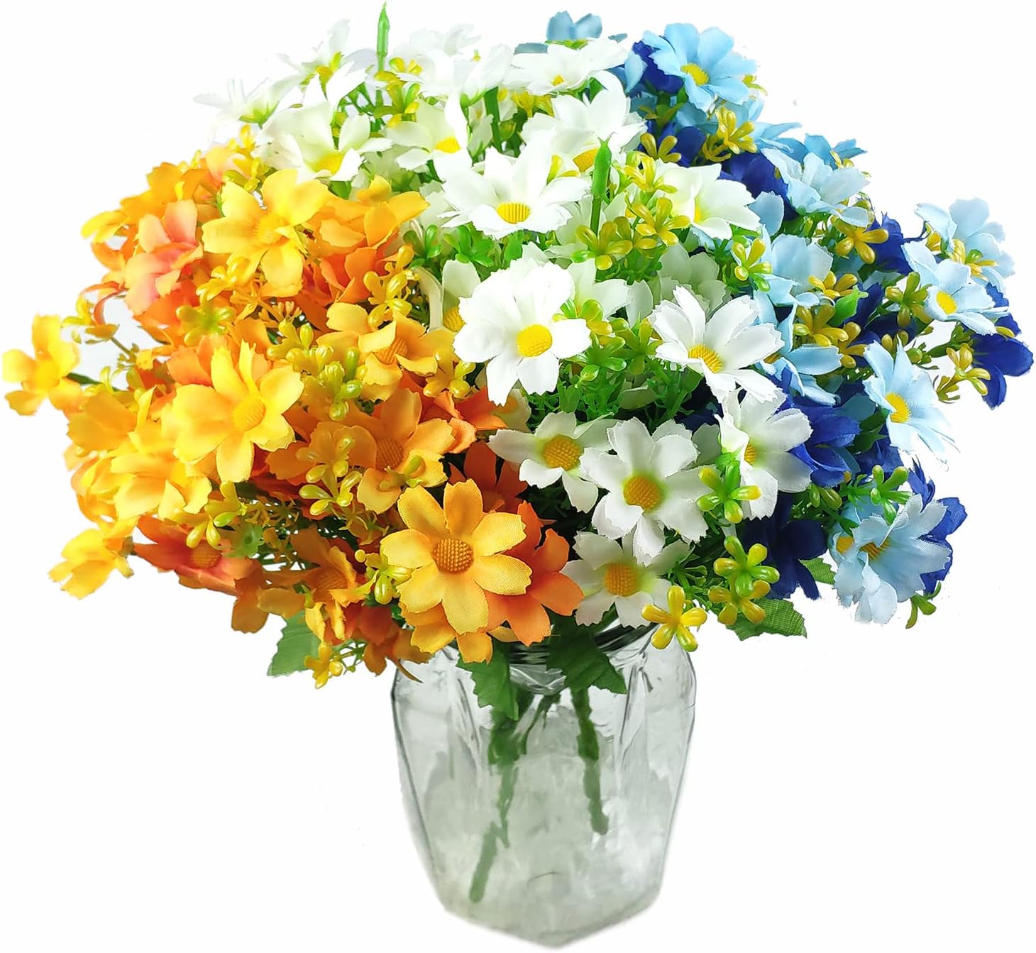Amazon.com: SAING S A I N G Artificial Daisy Flowers 6 Bundles, UV ...