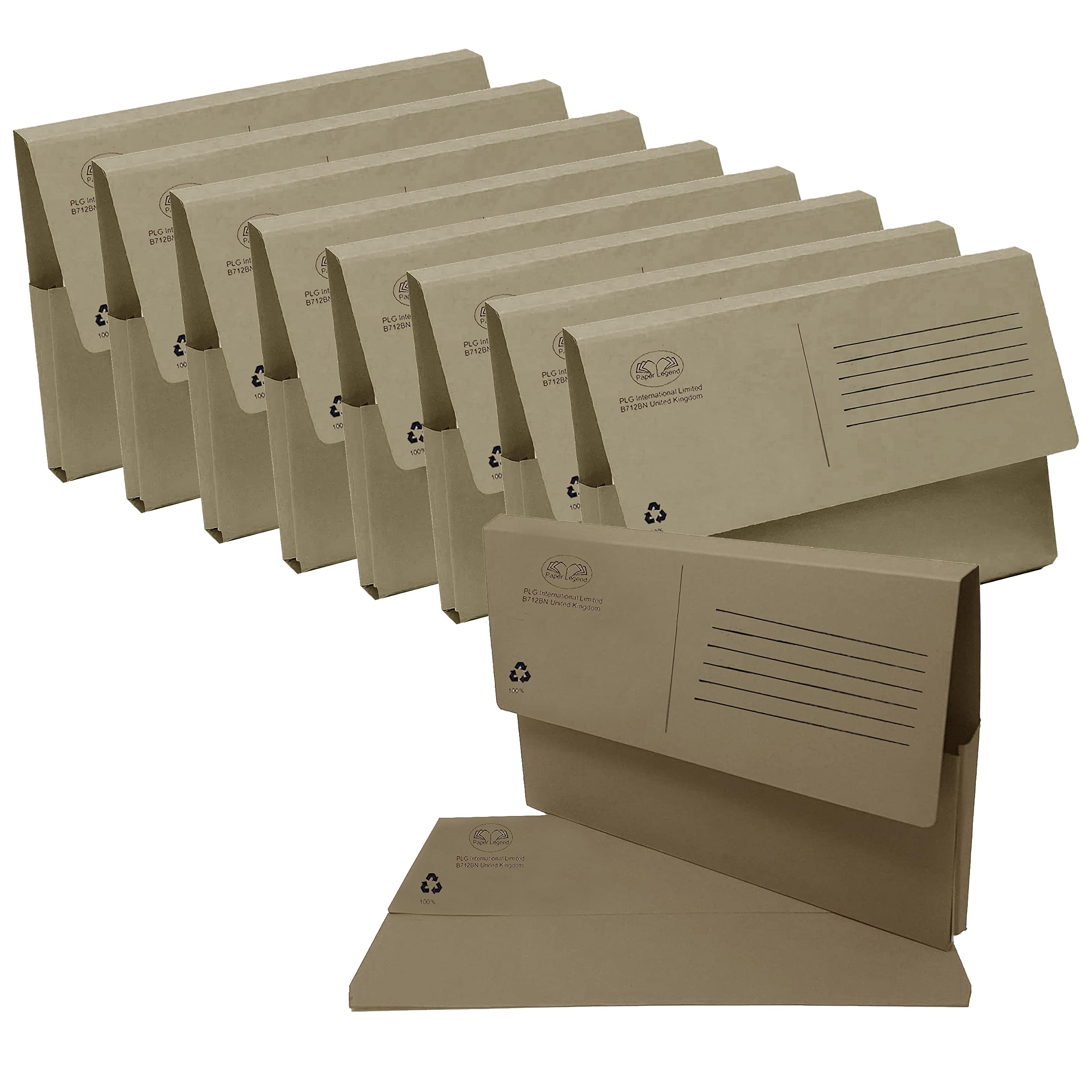 (Pack of 30) A4 Kraft Foolscap Document Wallet - Half Flap, 250 GSM ...