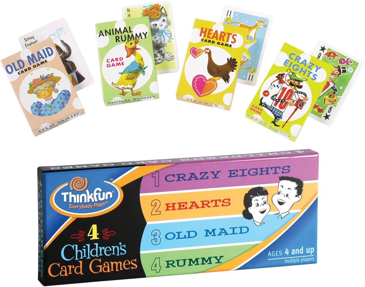Amazon.com: ThinkFun 4 Children's Card Games : Toys & Games