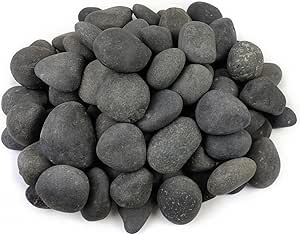 Amazon.com: FANTIAN 40 lbs Bulk Black River Rocks for Landscaping, 3-4 ...
