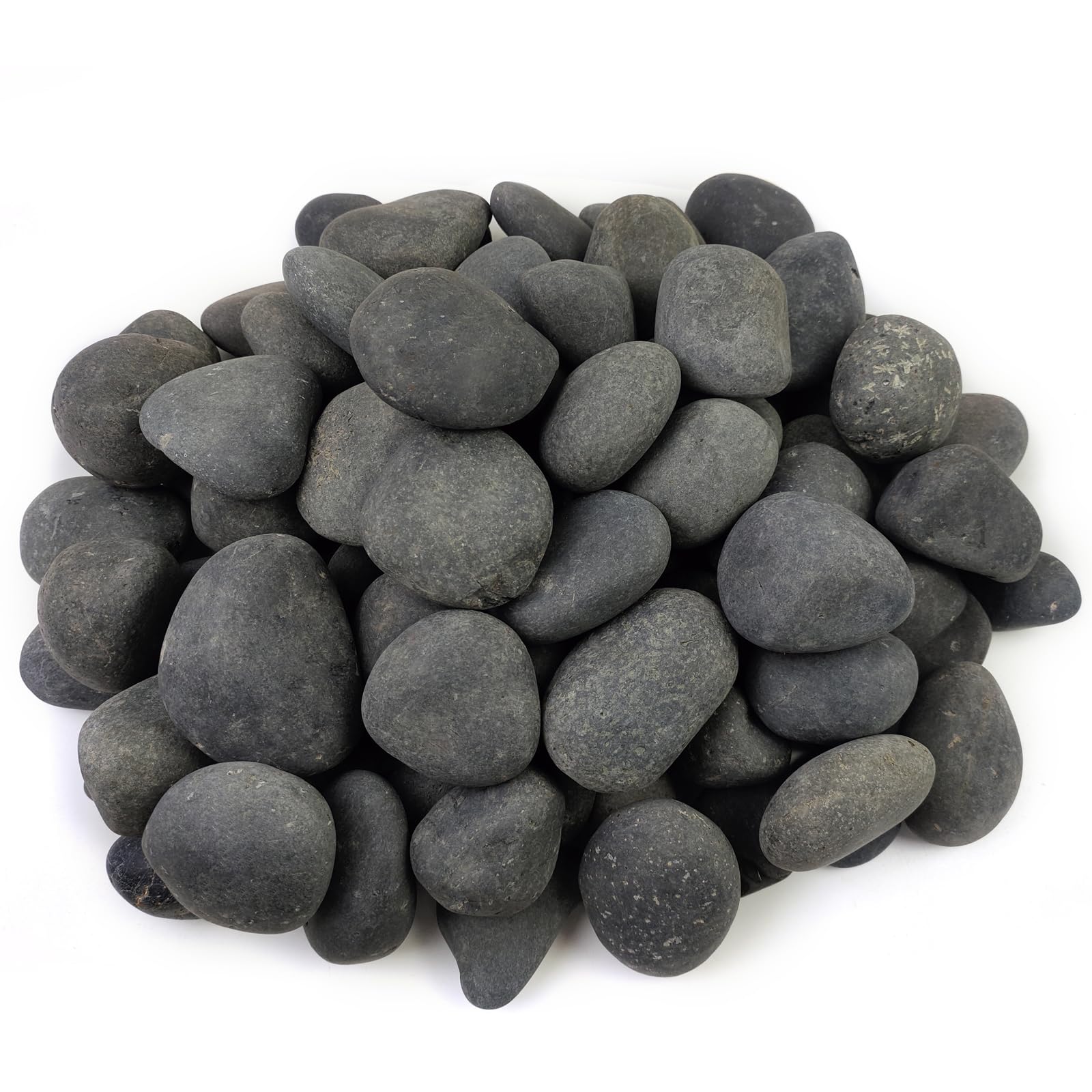 Amazon.com: FANTIAN 40 lbs Bulk Black River Rocks for Landscaping, 3-4 ...
