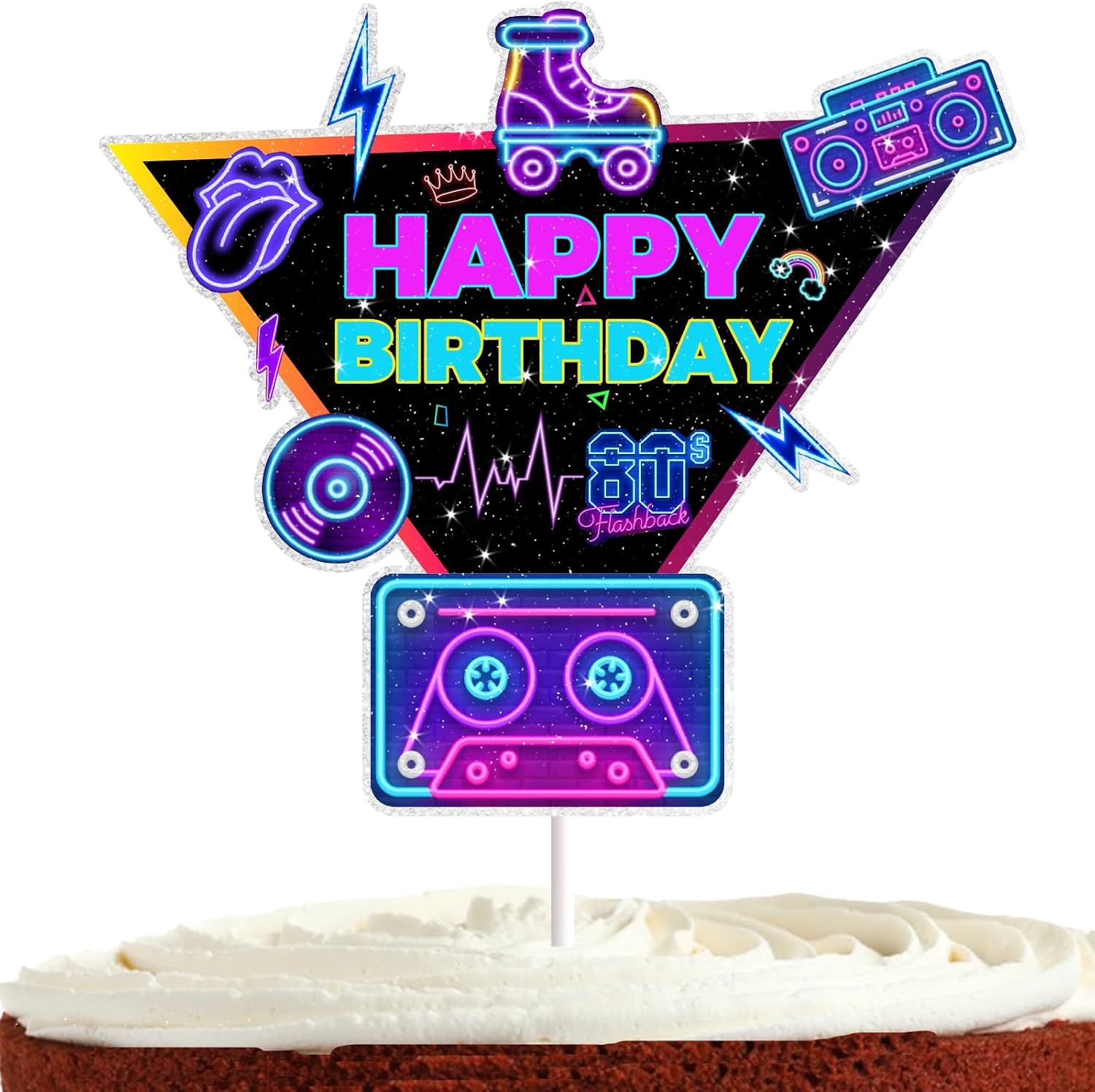 Amazon.com: 90s 80s Cake Topper for Men Women Happy Birthday 80s 90s ...