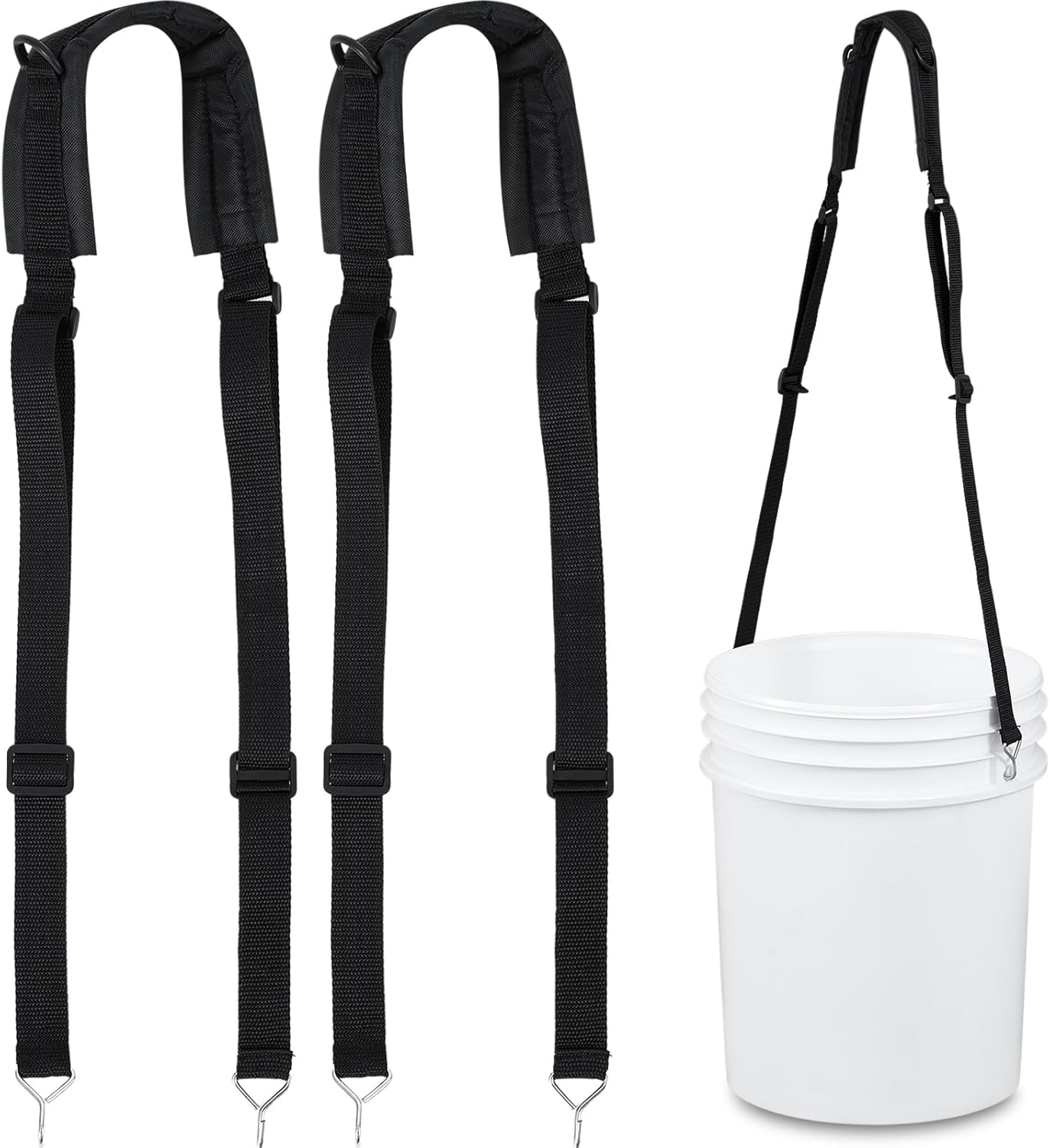Amazon.com: Sonwyoung 2 Pcs 5 Gallon Bucket Shoulder Carrying Strap ...