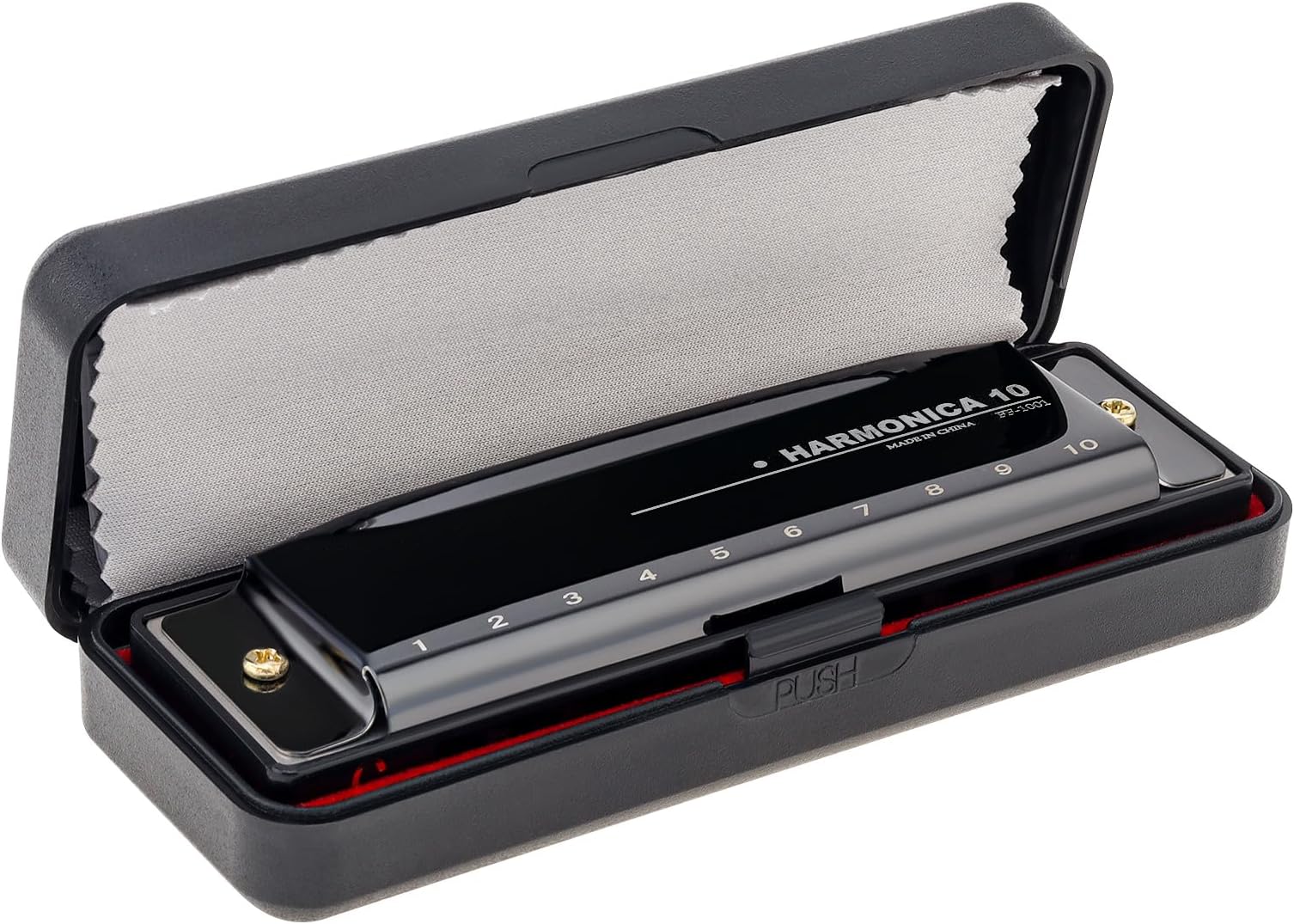 Amazon.com: OriGlam Blues Harmonica Harp Mouth Organ, 10 Holes C Key ...