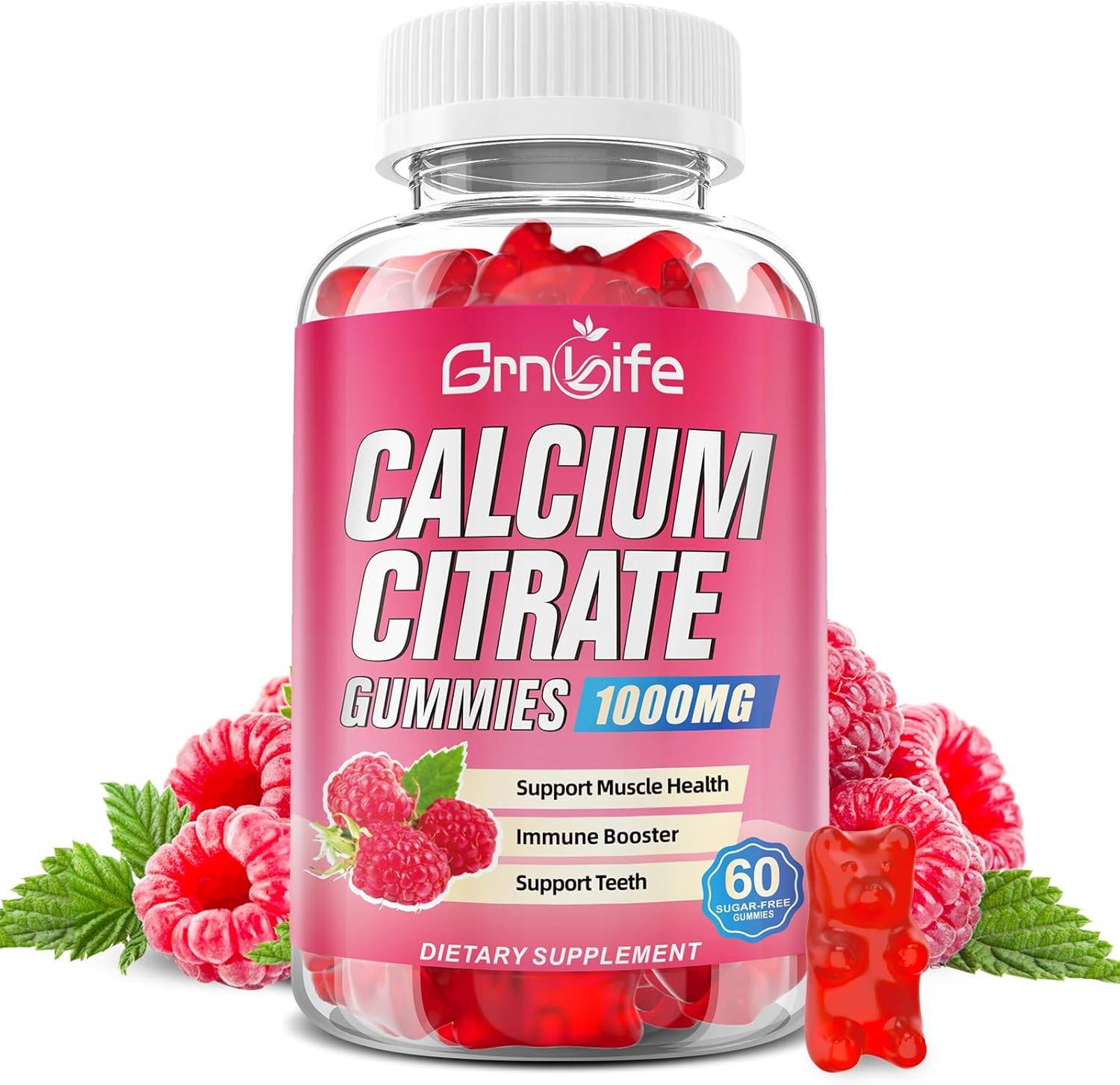 Amazon.com: Calcium Citrate Gummies, Sugar Free Calcium Citrate 1000mg ...
