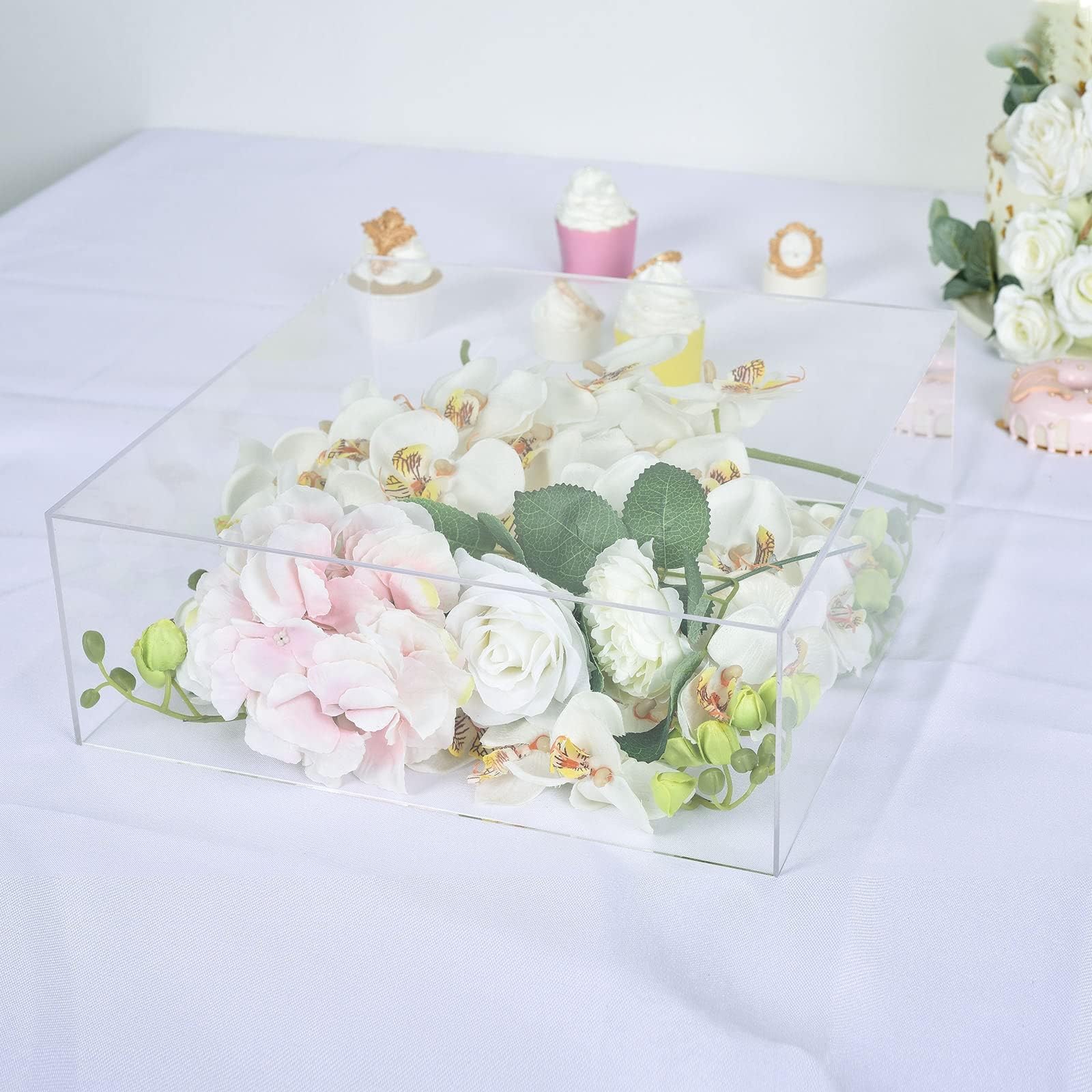 Amazon.com: Balsa Circle 14-Inch Clear Acrylic Display Box Cake Stand ...