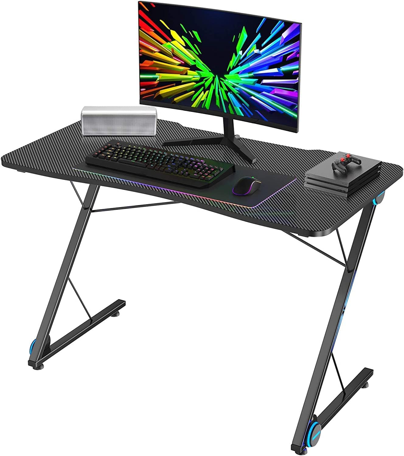 Amazon.com: MEDIMALL Professional Gaming Desk with LED, 43.5-Inch ...