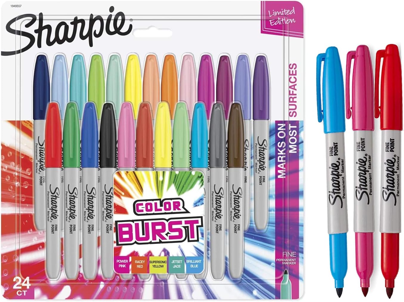Amazon.com : Sharpie Glam Pop Permanent Markers | Fine Point for Bold ...