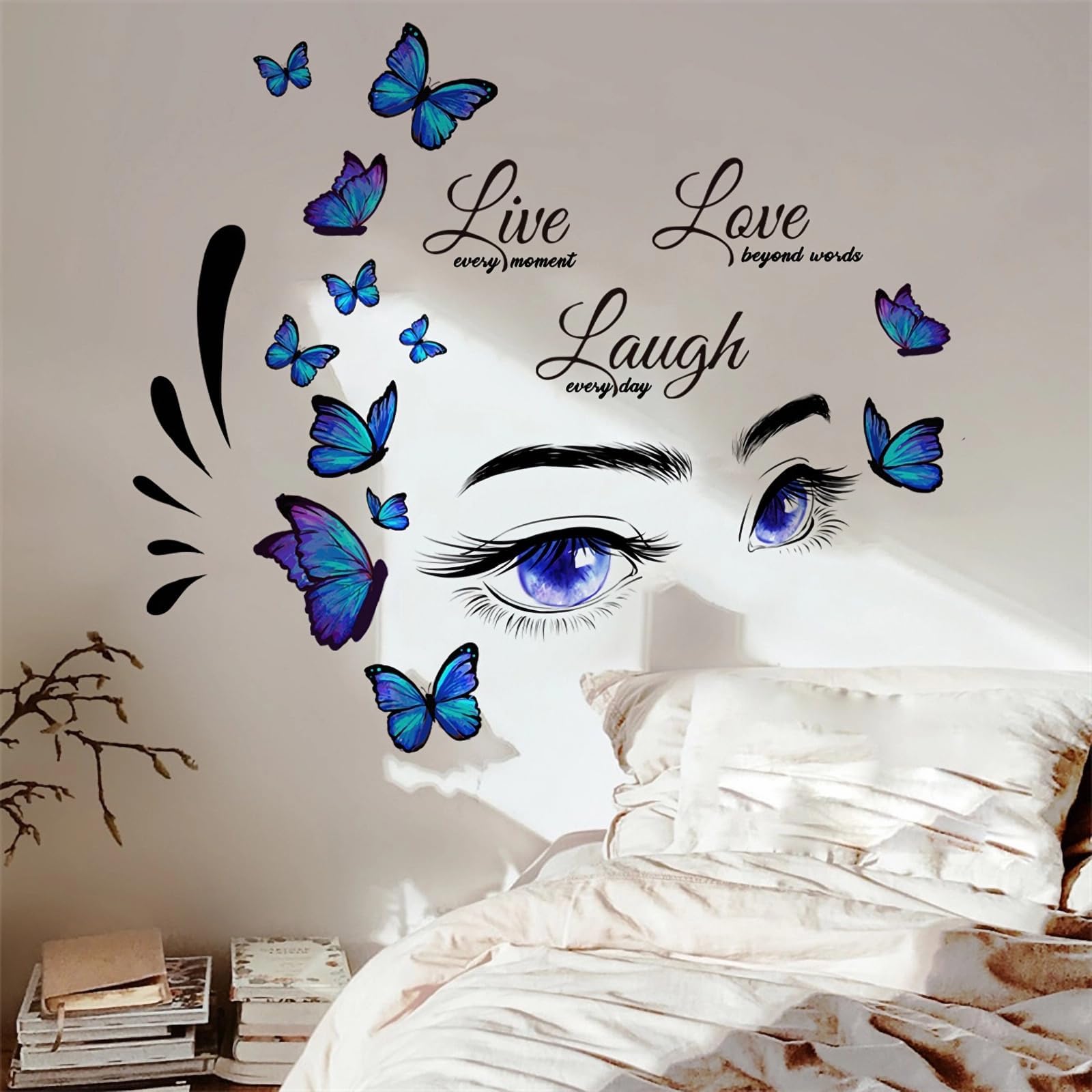 Amazon.com: Large Butterfly Wall Decals Stickers Inspirational Wall ...