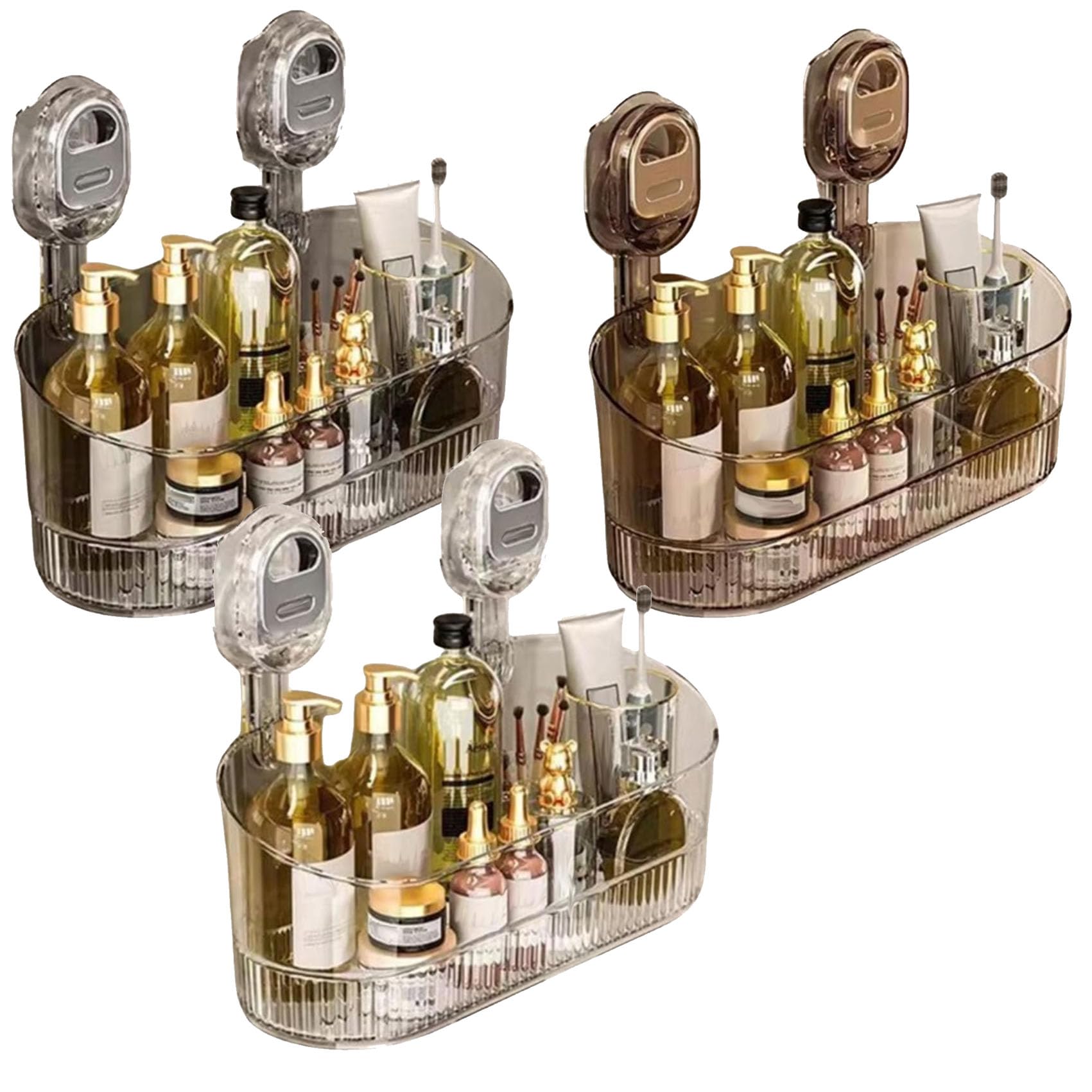 Amazon.com: WdrKo No-Drill Bathroom Suction Storage Box,Corrugated ...