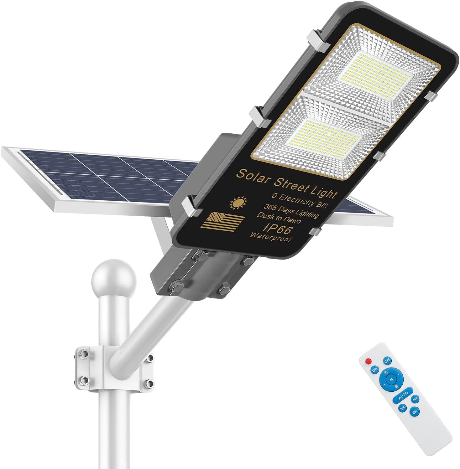 TFKK Luz solar LED de 500 W para exteriores, 20000 lm, luces solares de ...