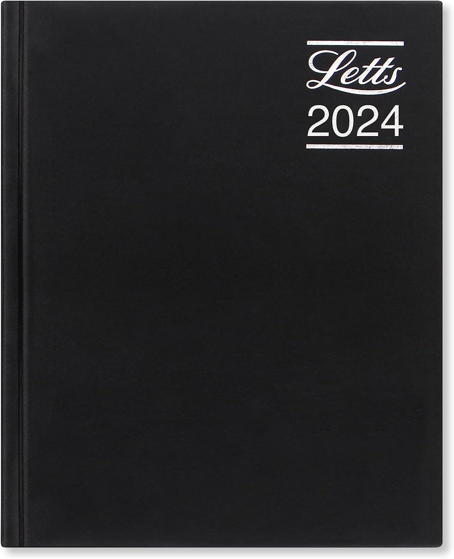 Letts Rhino 2024 diary - A5 day to a page with appointments - black ...