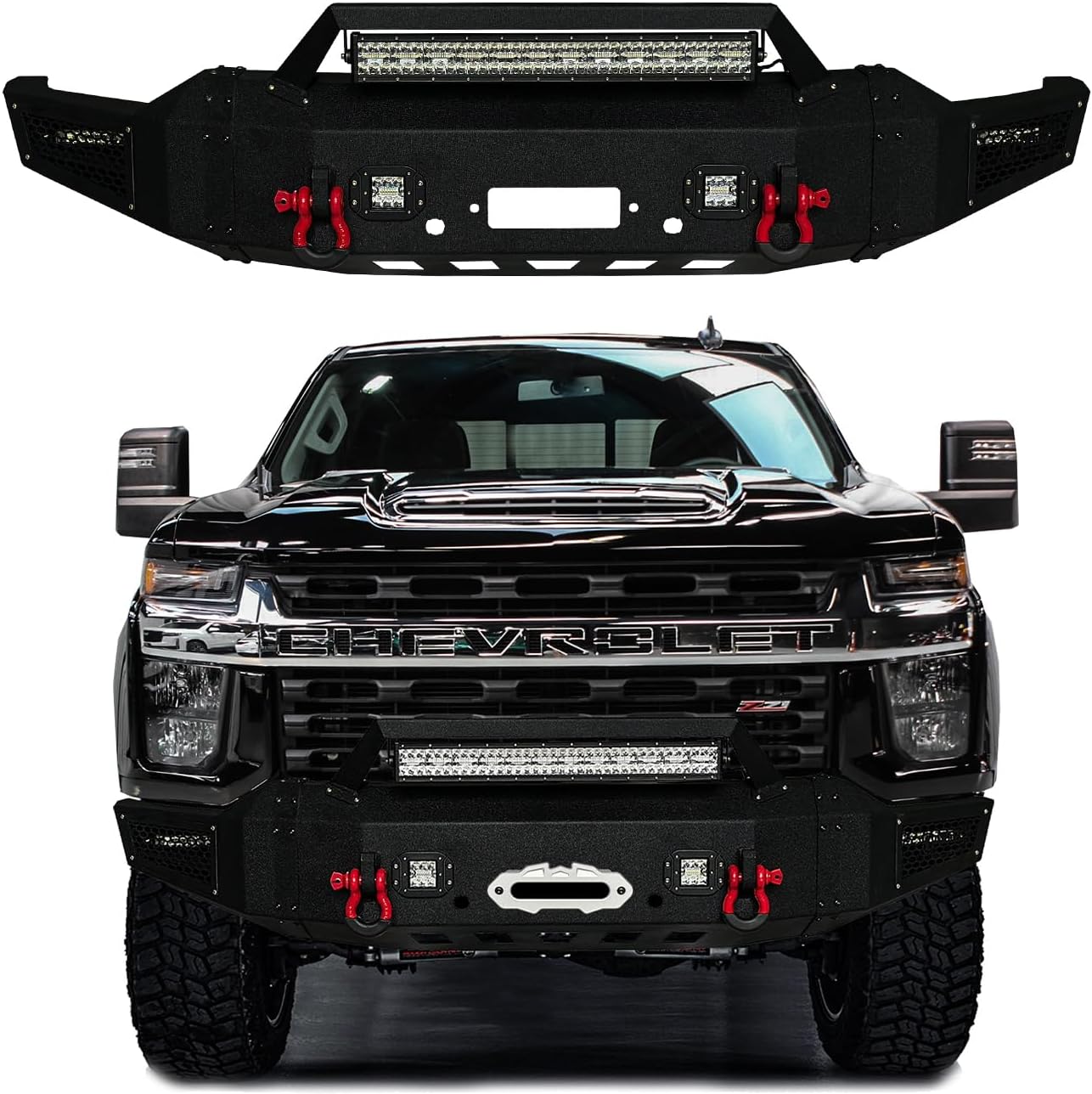Hd Front Bumper Silverado TIOYAR Front Bumper Compatible With 2020 2021 ...